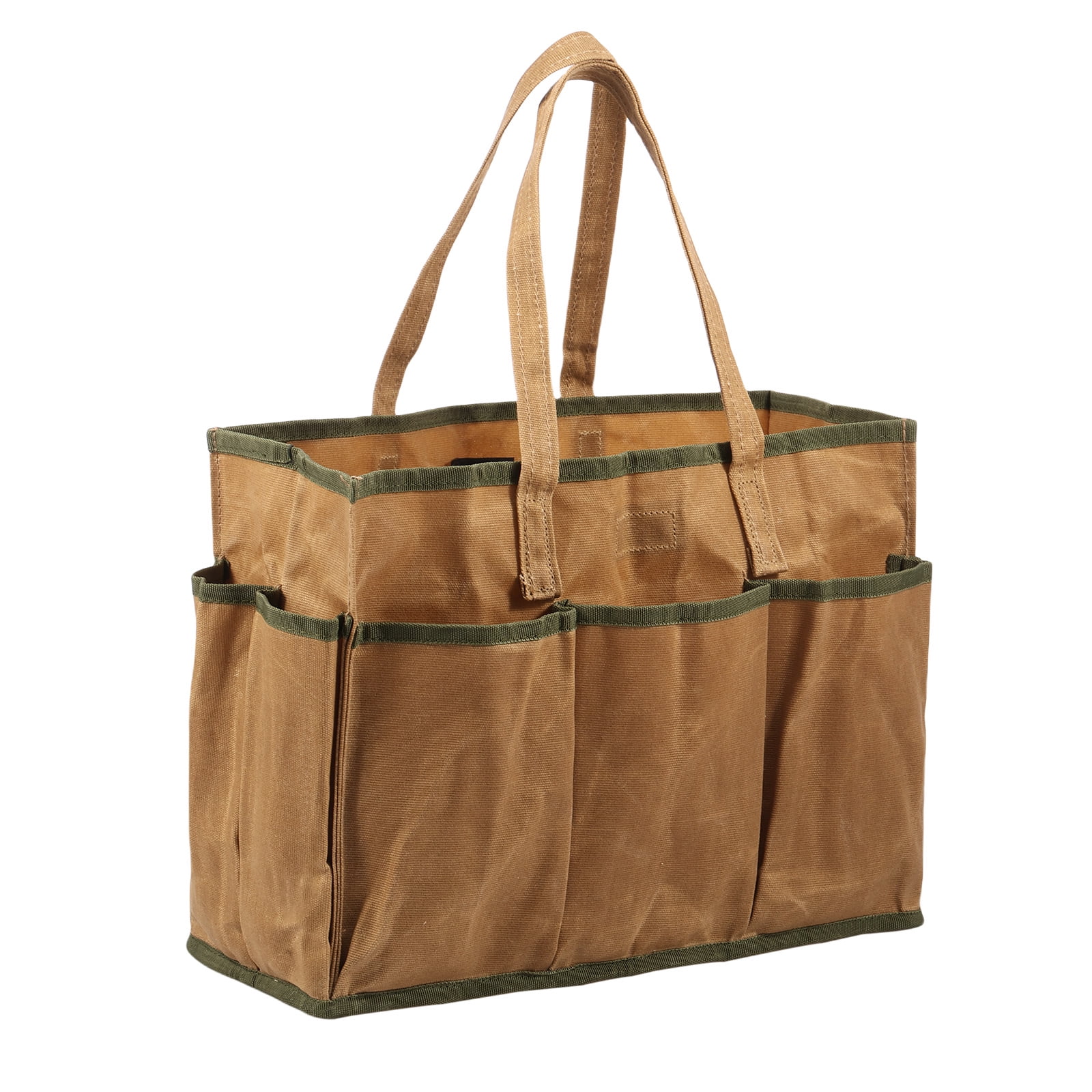 Ikoopy Waxed Canvas Multi Pocket Tool Tote Bag Large Capacity ...