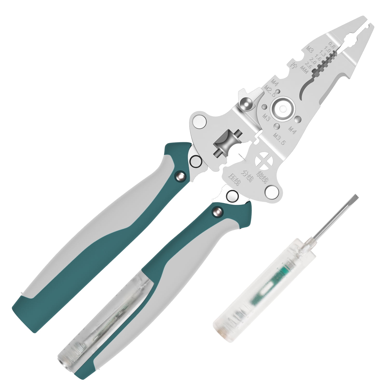 Ikoopy Wire Stripper Pliers Stainless Steel Cable Peeling Plier ...