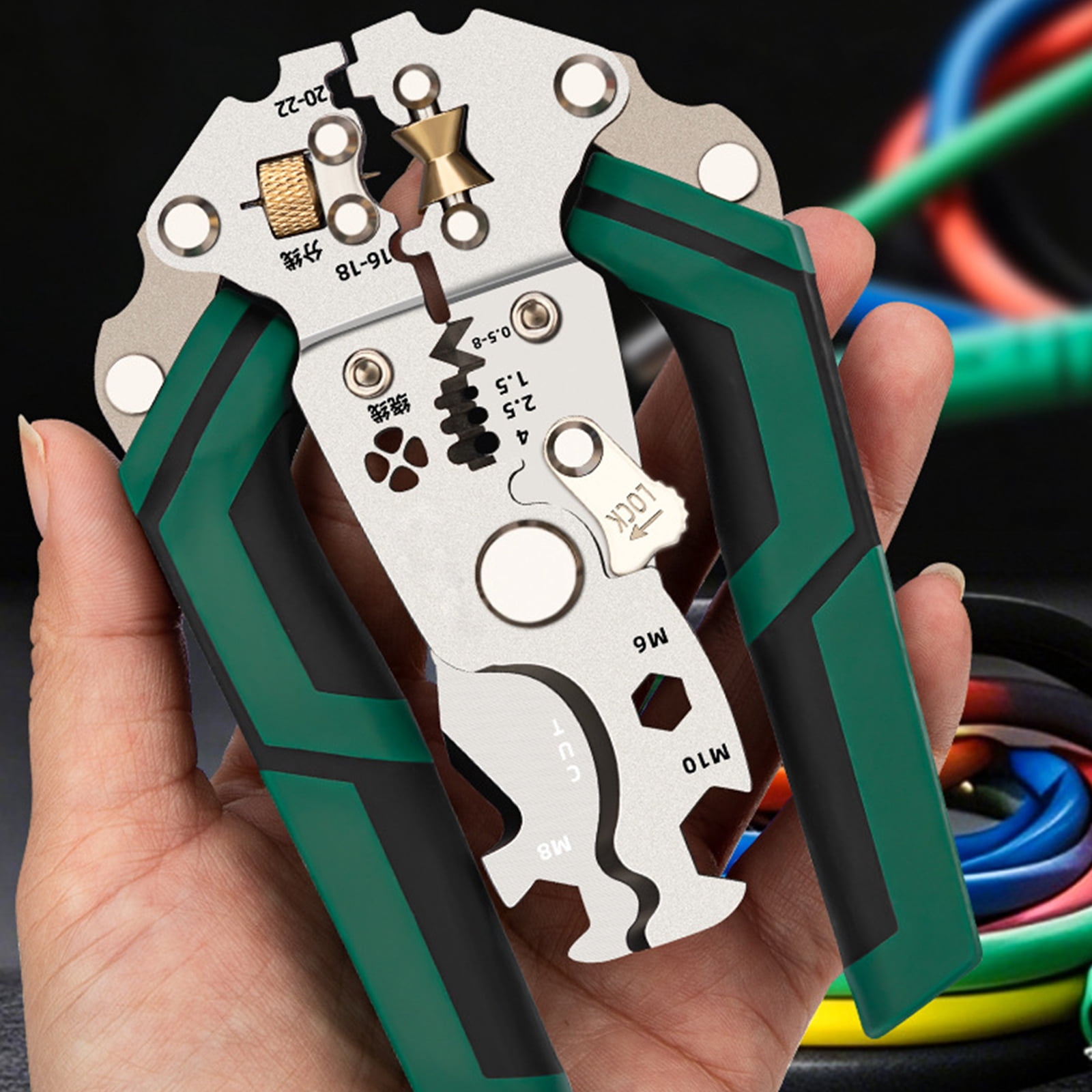 Ikoopy Wire Stripper Pliers Steel Wire Stripper Crimper Precision Cable ...