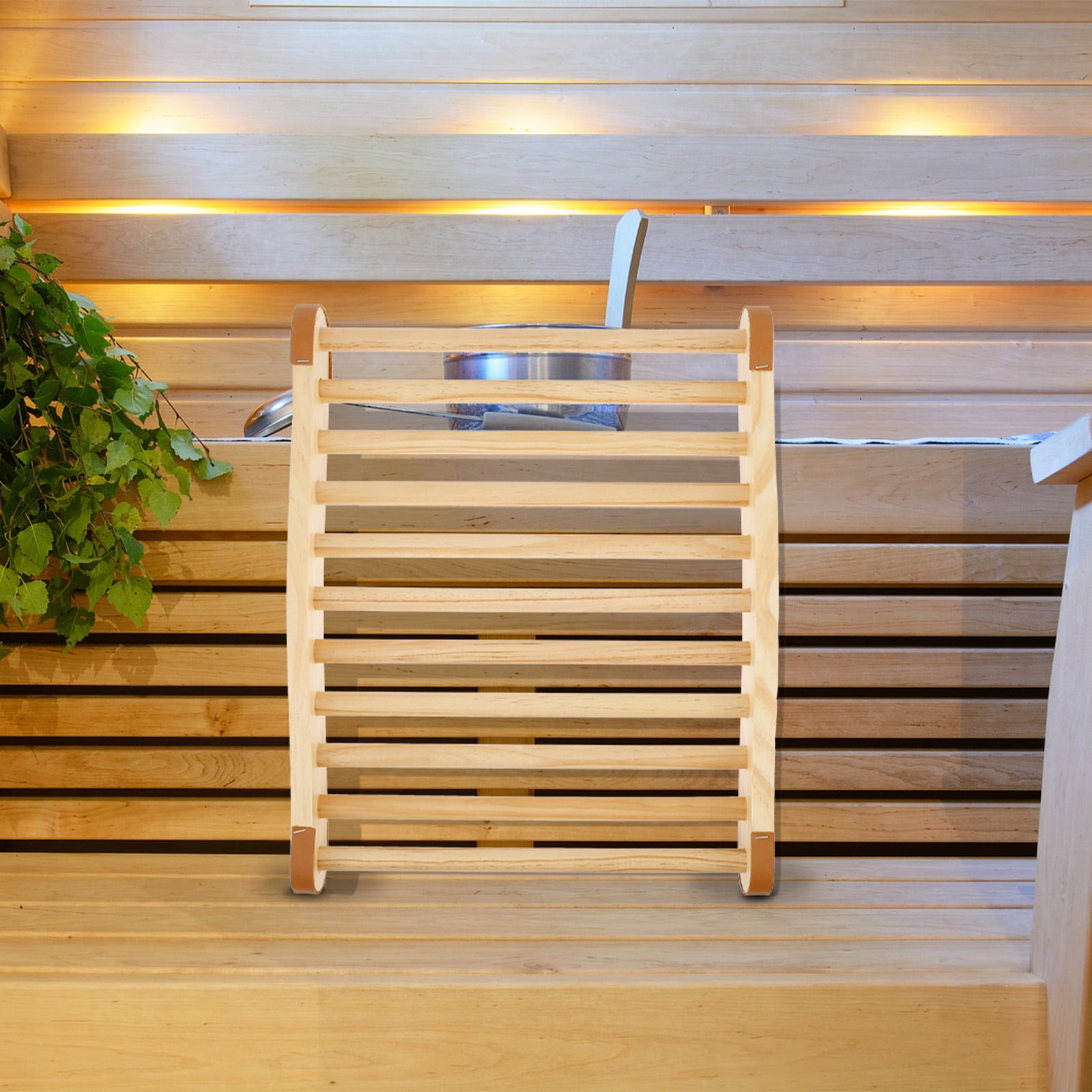 Ikoopy Wood Sauna Backrest Comfortable S Shape Design Sauna Back Rest ...