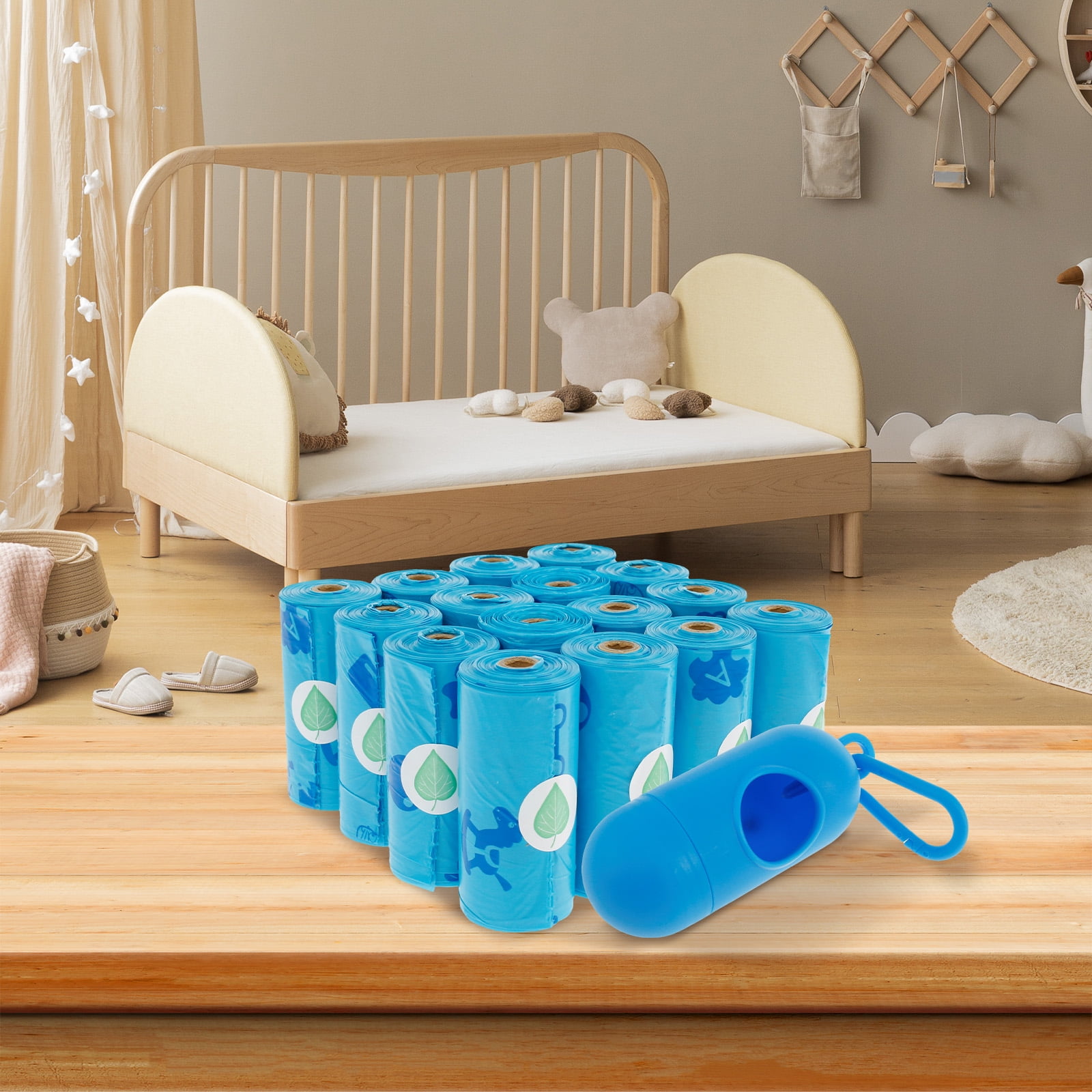 Ikoopy 12 Rolls or 16 Rolls Diaper Bags with Dispenser Leakproof Waste ...