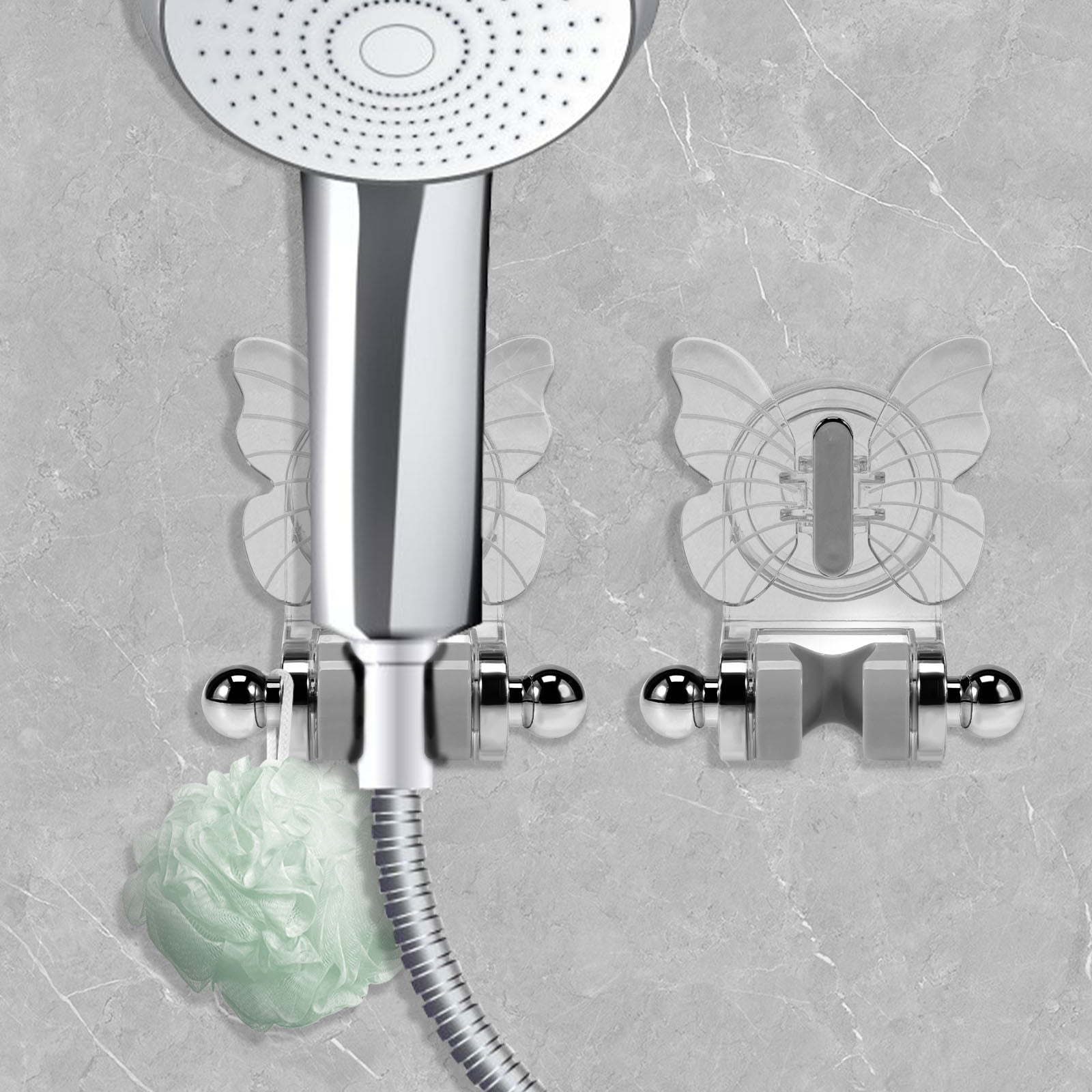 Ikoopy 2Pcs Suction Shower Head Holder No Drill Handheld Shower Head ...
