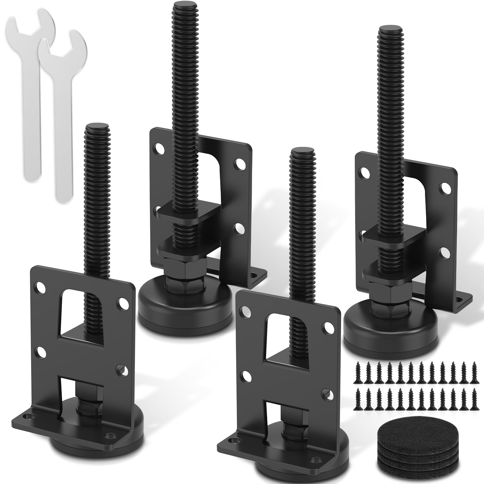Ikoopy 4/8Pcs Furniture Leveling Feet Adjustable Furniture Legs Heavy ...