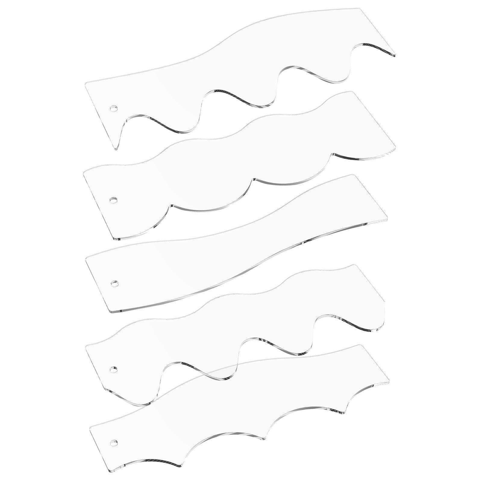 Ikoopy 5 Pcs Wave Edge Quilting Ruler and Templates Acrylic Quilting ...