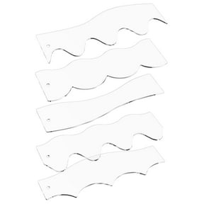 S SERENABLE 5 Pieces Wave Edge Rulers Quilting Rulers Cutting Rulers ...