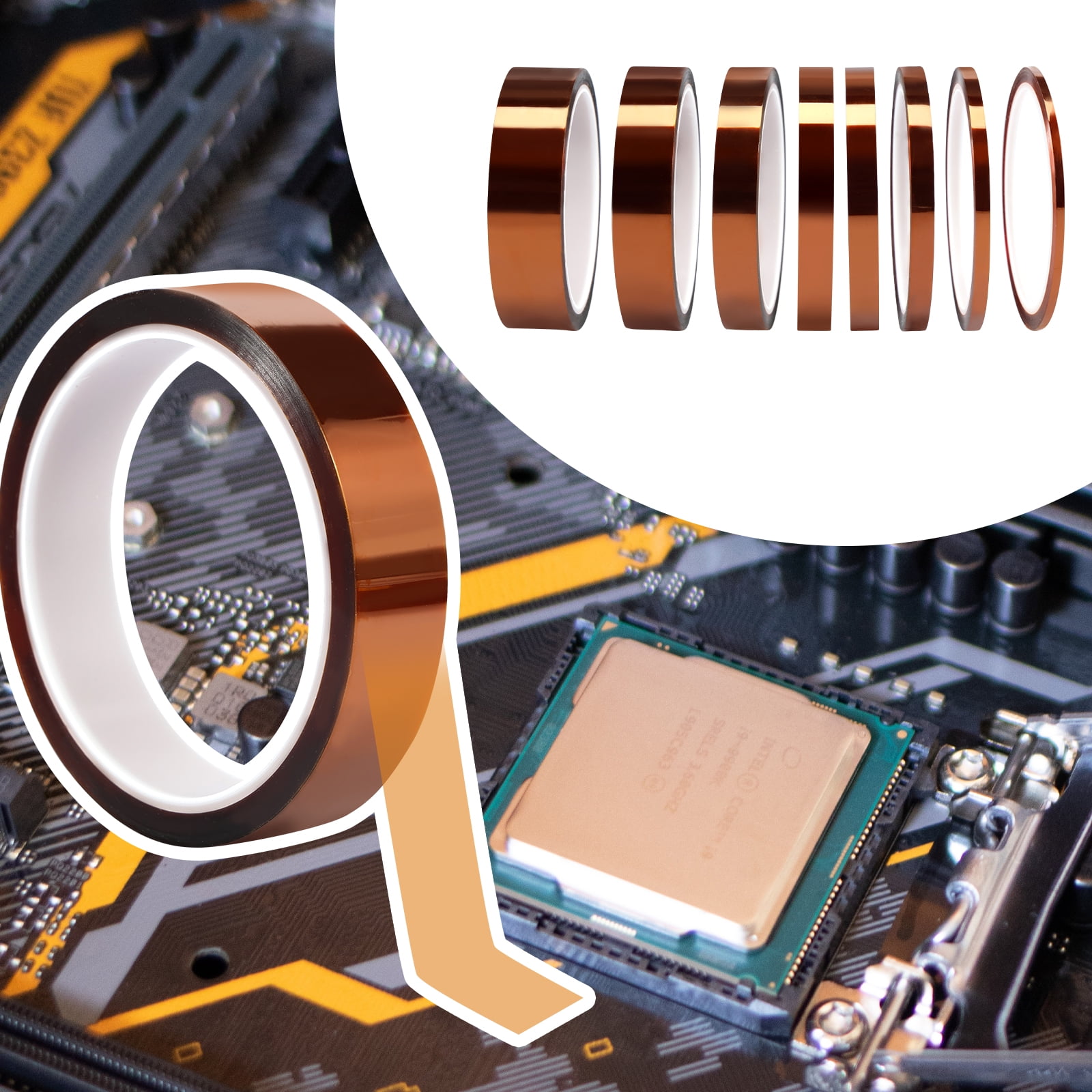 Ikoopy 8 Rolls Heat Resistant Tape 108ft Sublimation Tape Adhesive Heat ...