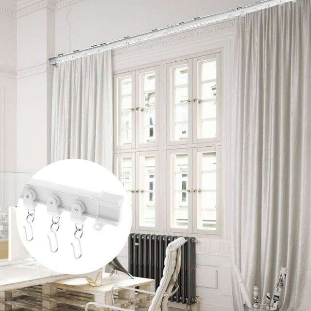 Ikoopy Ceiling Curtain Track 13Ft Flexible Curved Curtain Track Ceiling ...
