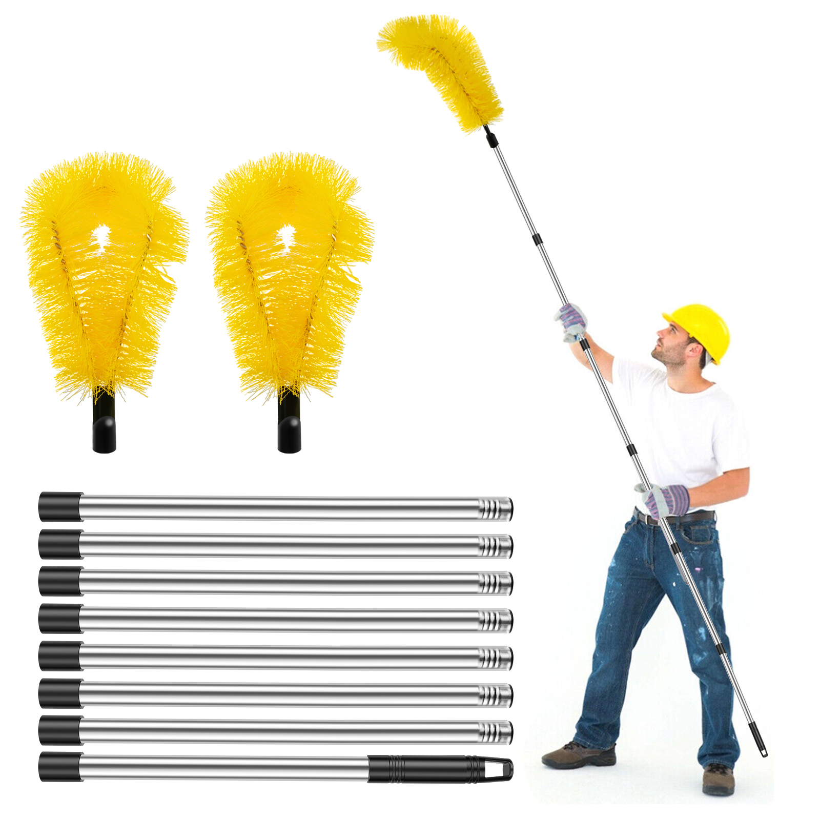 Ikoopy Gutter Cleaning Brush Telescopic Gutter Cleaner Enduring Gutter ...