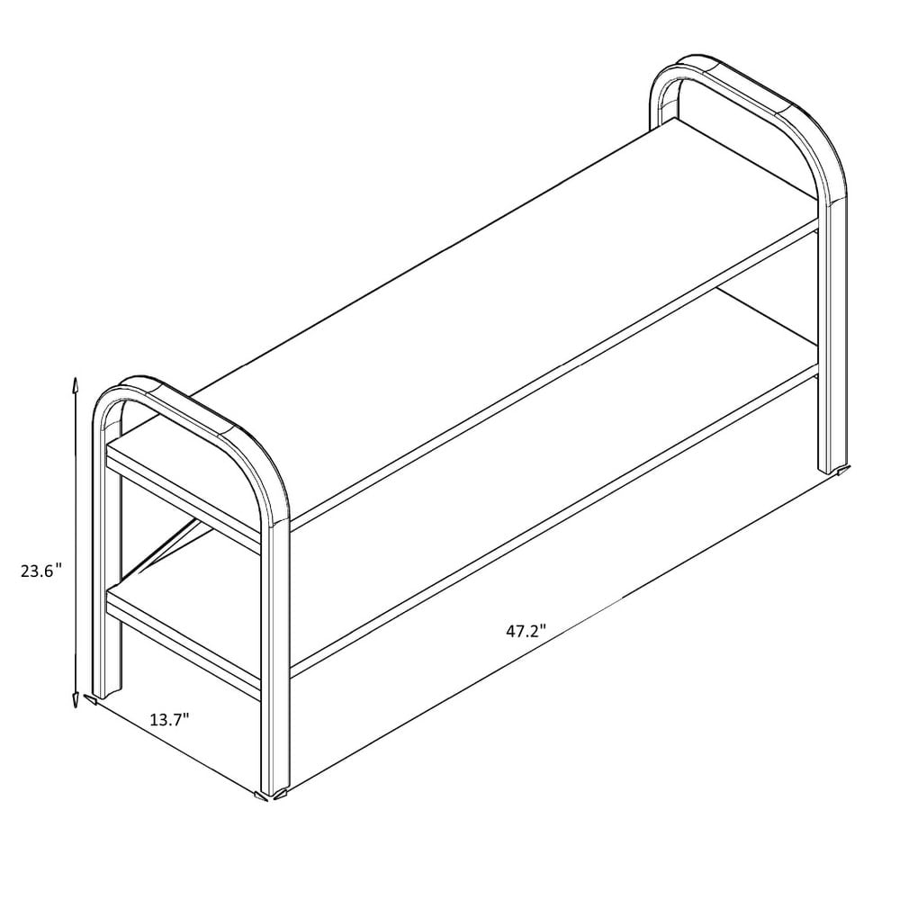 Ikra Mid Century Modern Tv Stand Open Storage Entertainment Centre 55 ...