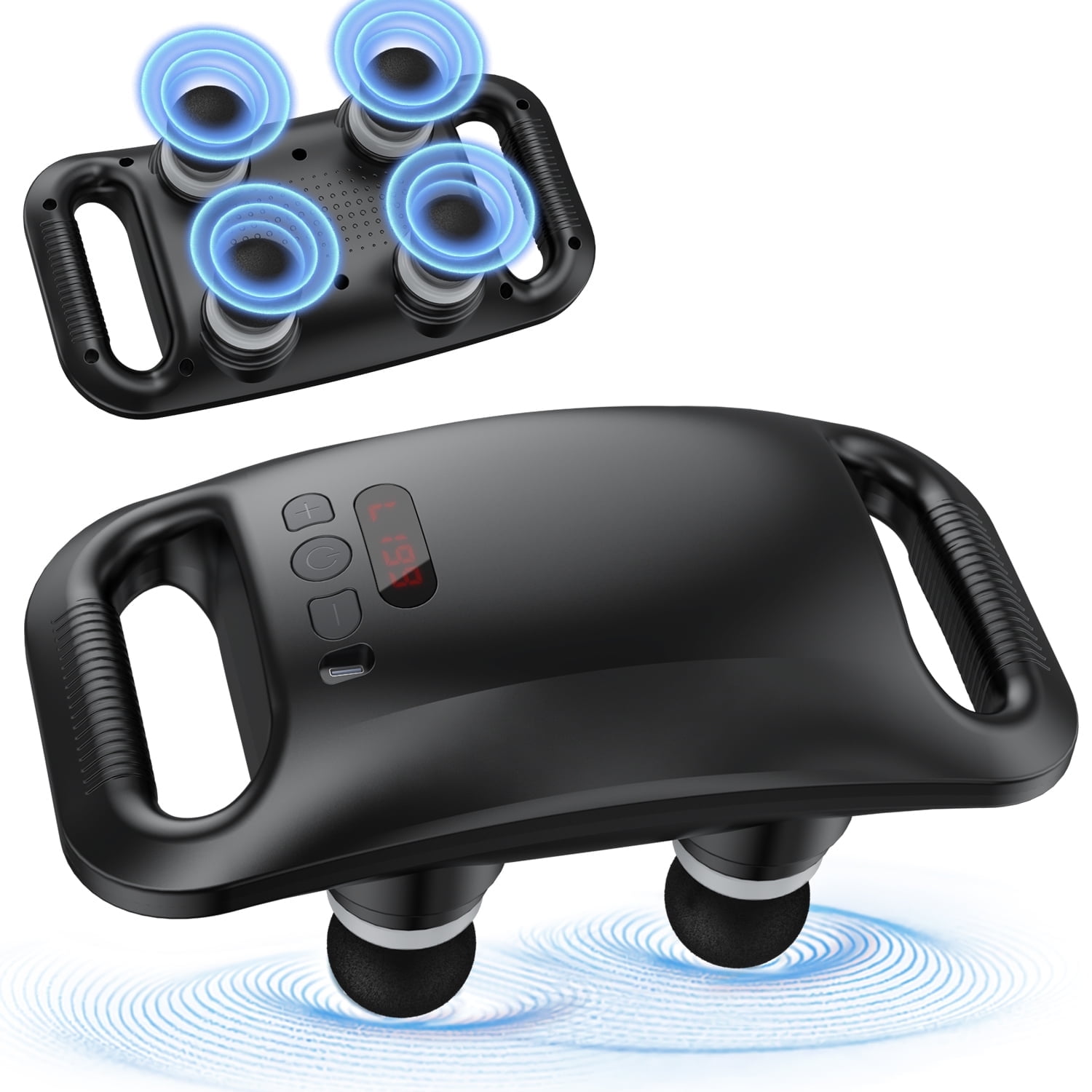 Ikristin 4-Head Massage Gun, Handle Back Massage Muscle, Gift for ...