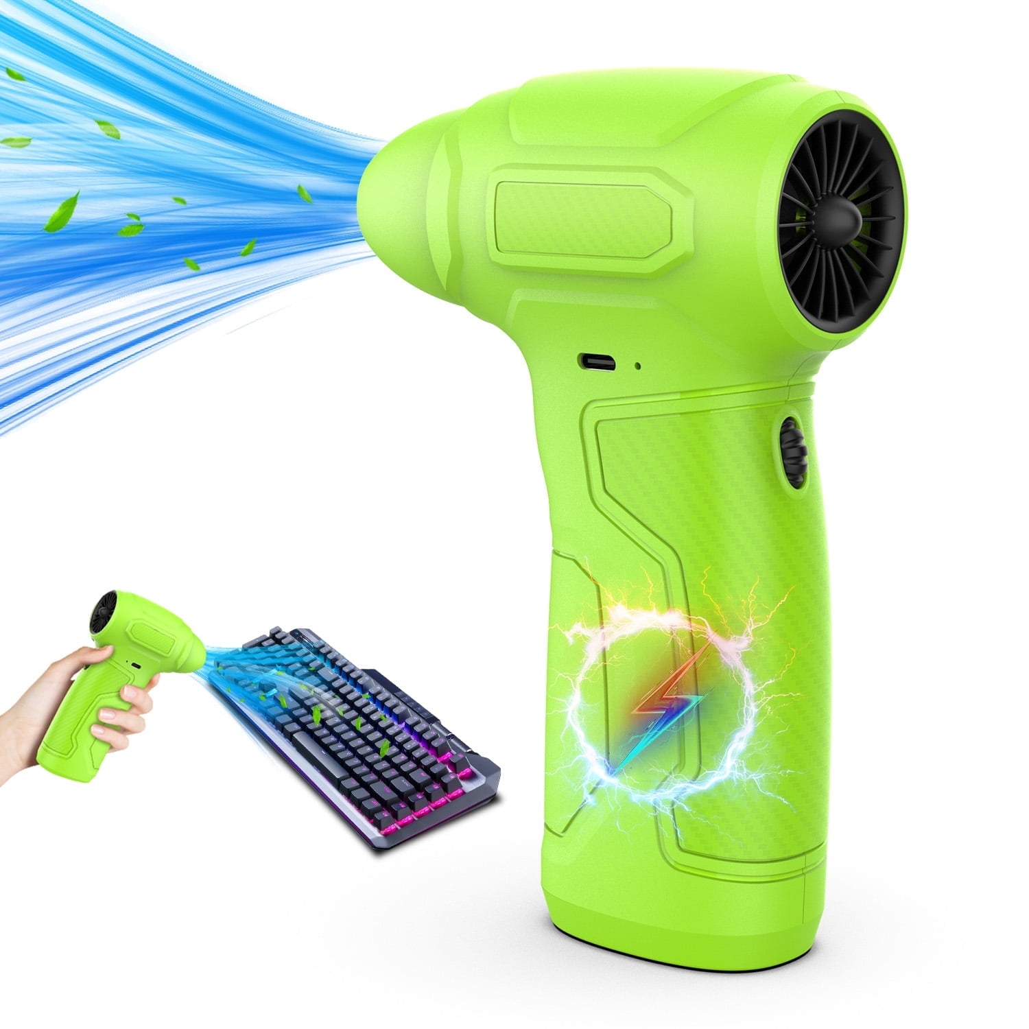 Ikristin Electric Air Duster 190,000 RPM Variable Speed Compressed for ...