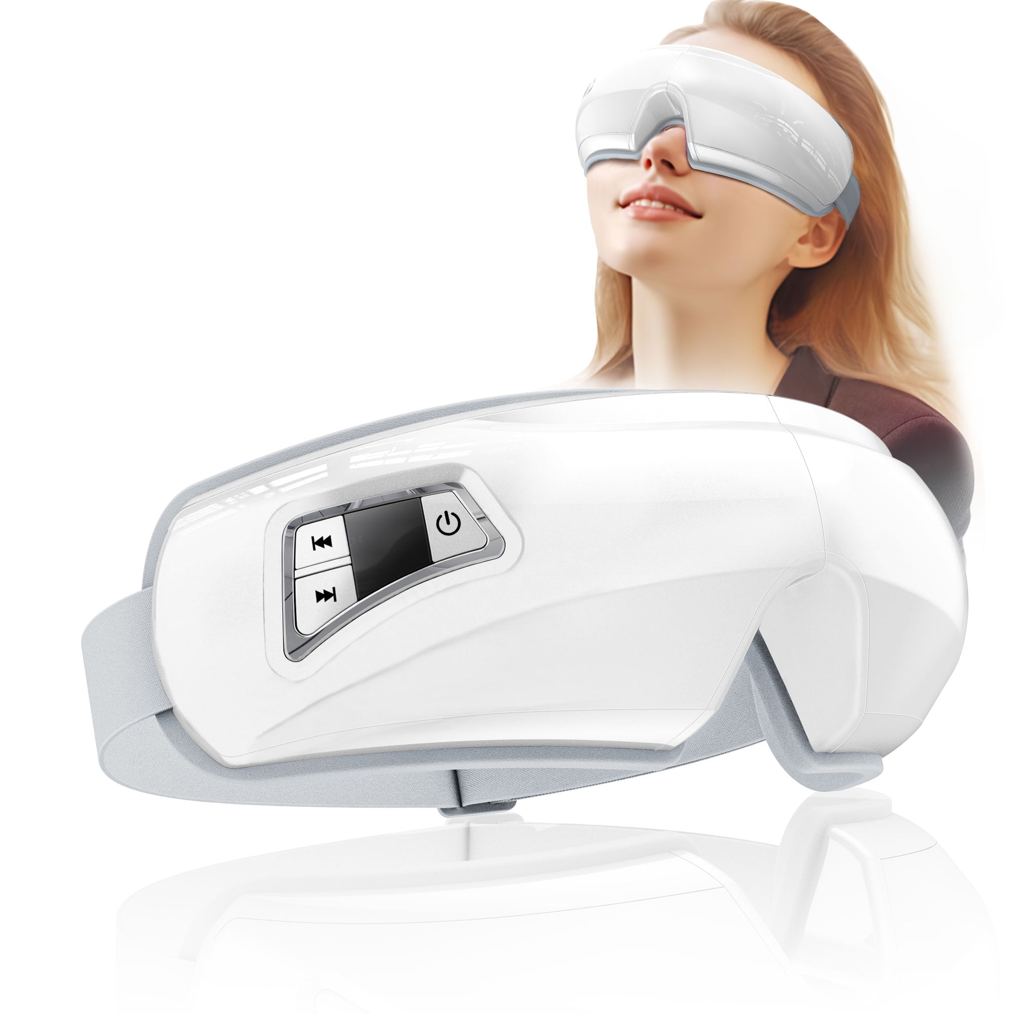 Ikristin Rechargeable Eye Massager With Heat Bluetooth Music For Dry Eyes And Migraine Relief