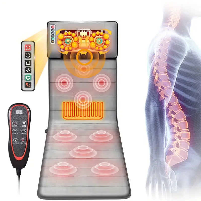 Ikristin Massage Mat With Heat Full Back Kneading Shiatsu Massage 8686