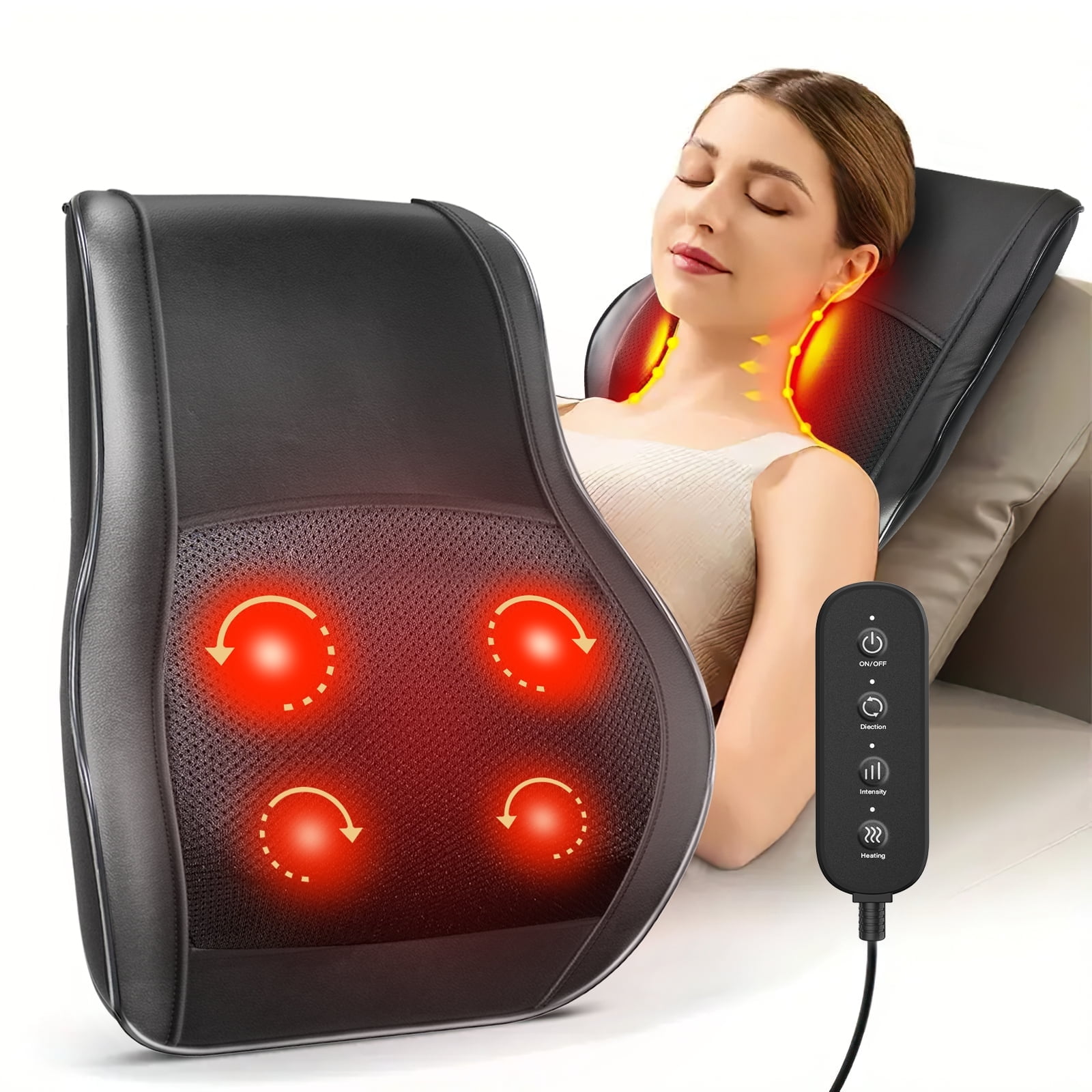Ikristin Shiatsu Full Body and Shoulder Massager with Heat, 3D Deep ...