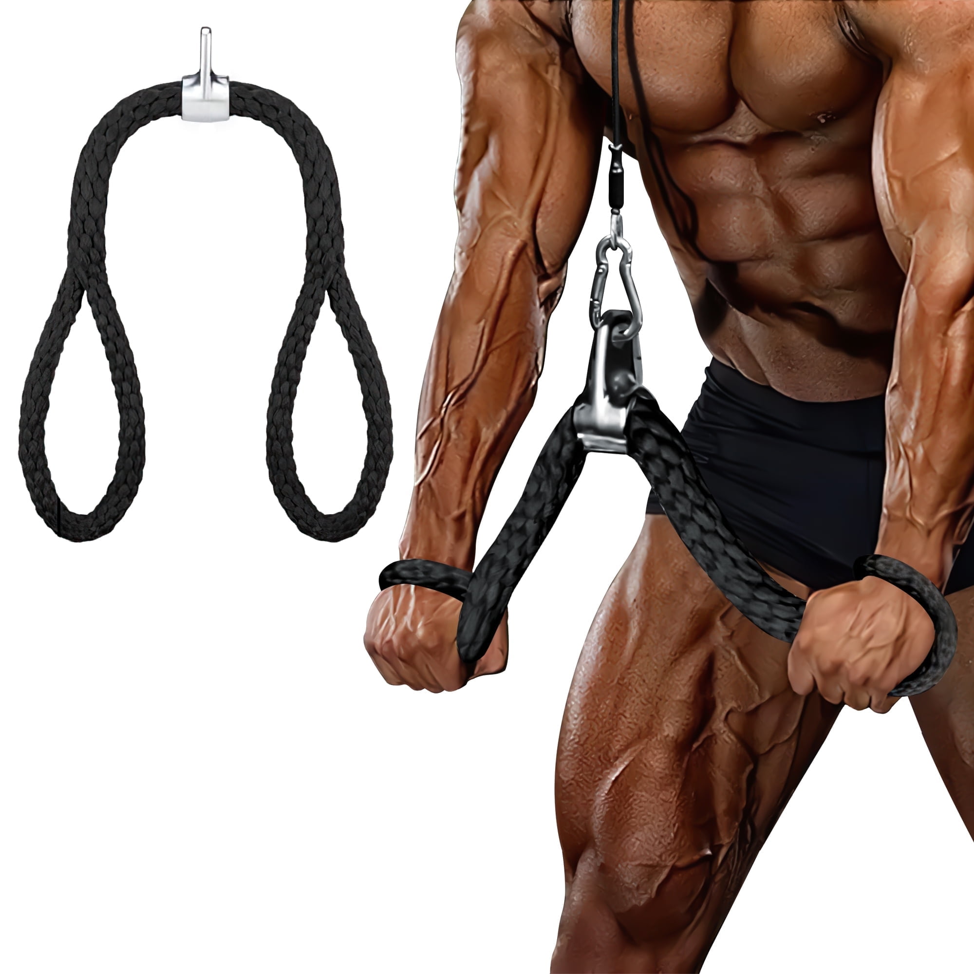 Ikristin Tricep Rope, Press Down Cable Machine Attachment Set, Workout ...