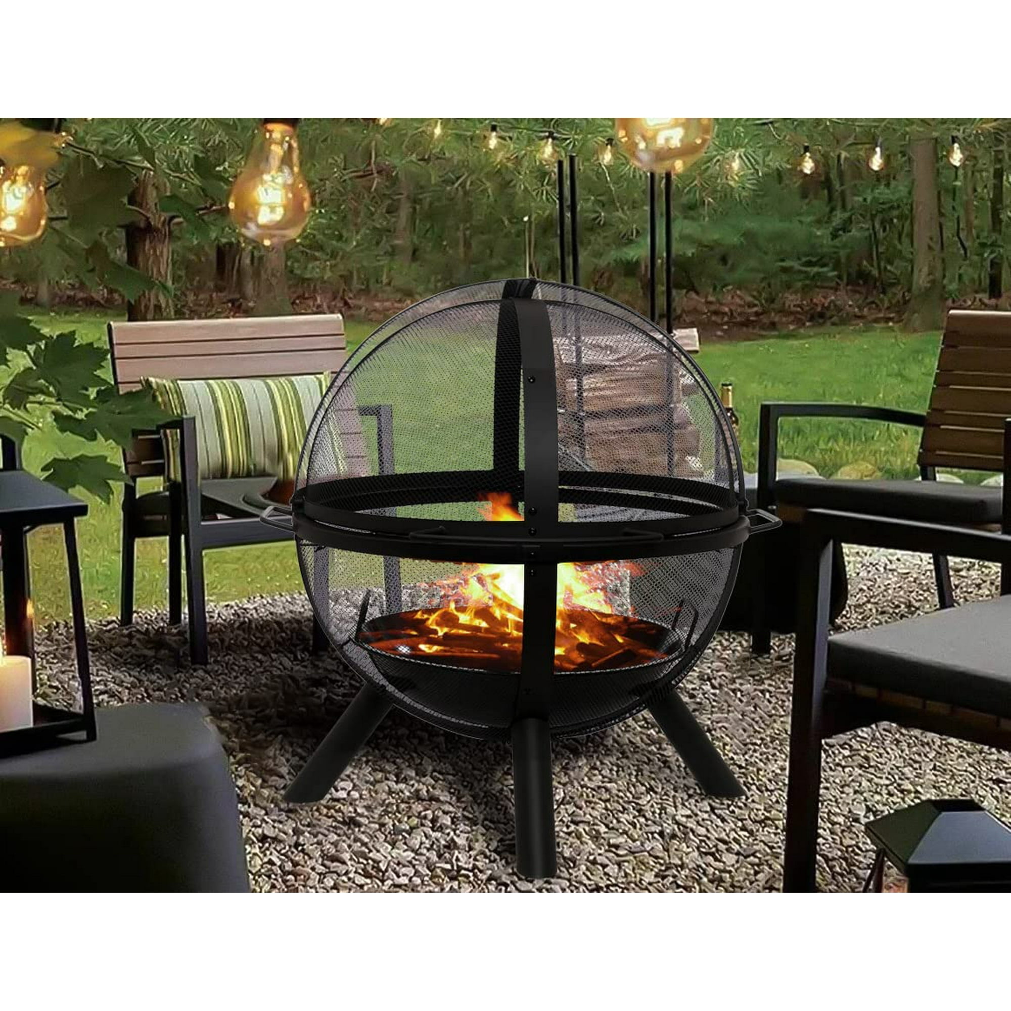 Round Fire Pit Globe
