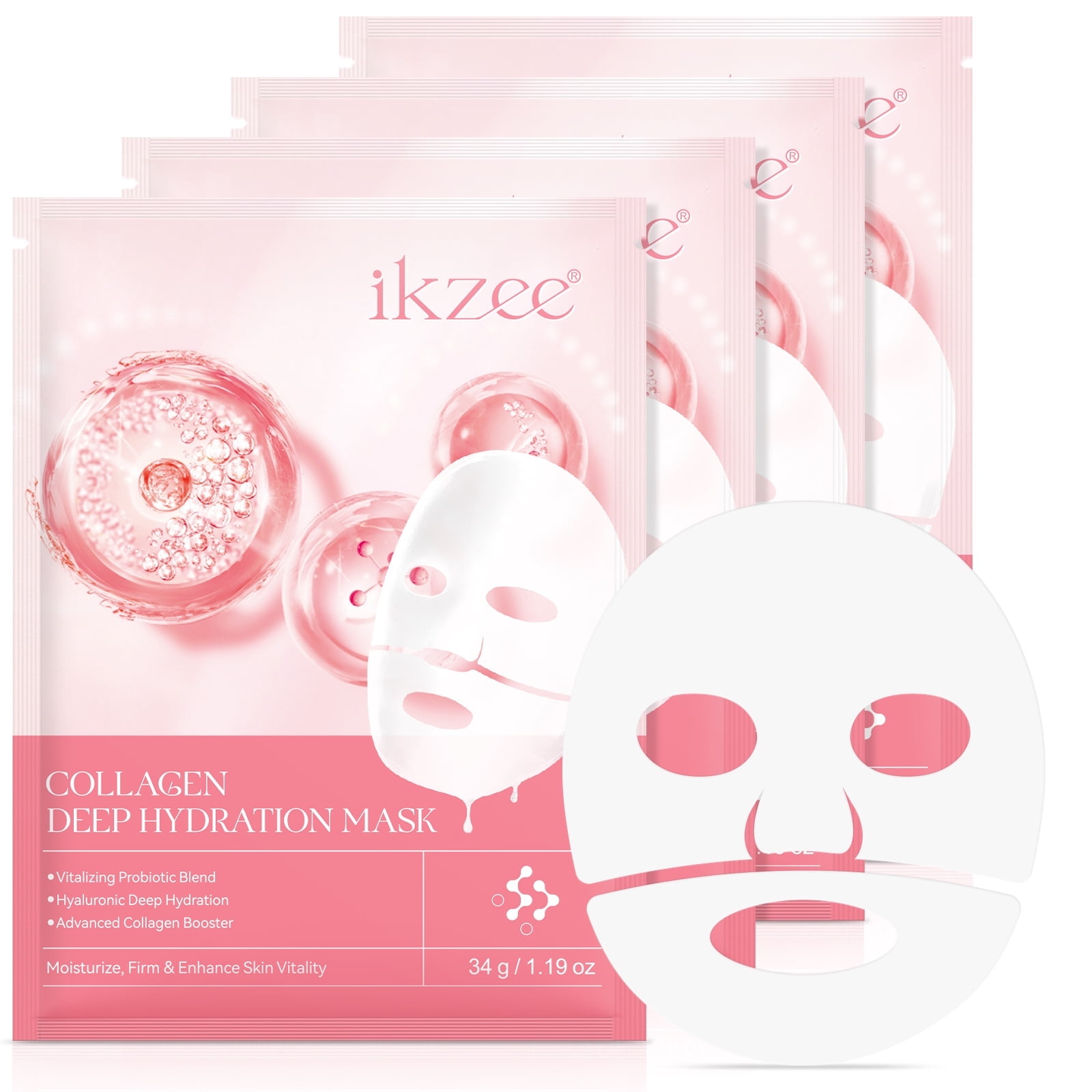 Ikzee Collagen Deep Hydration Mask,Anti-Aging Hydrating Face Mask for ...