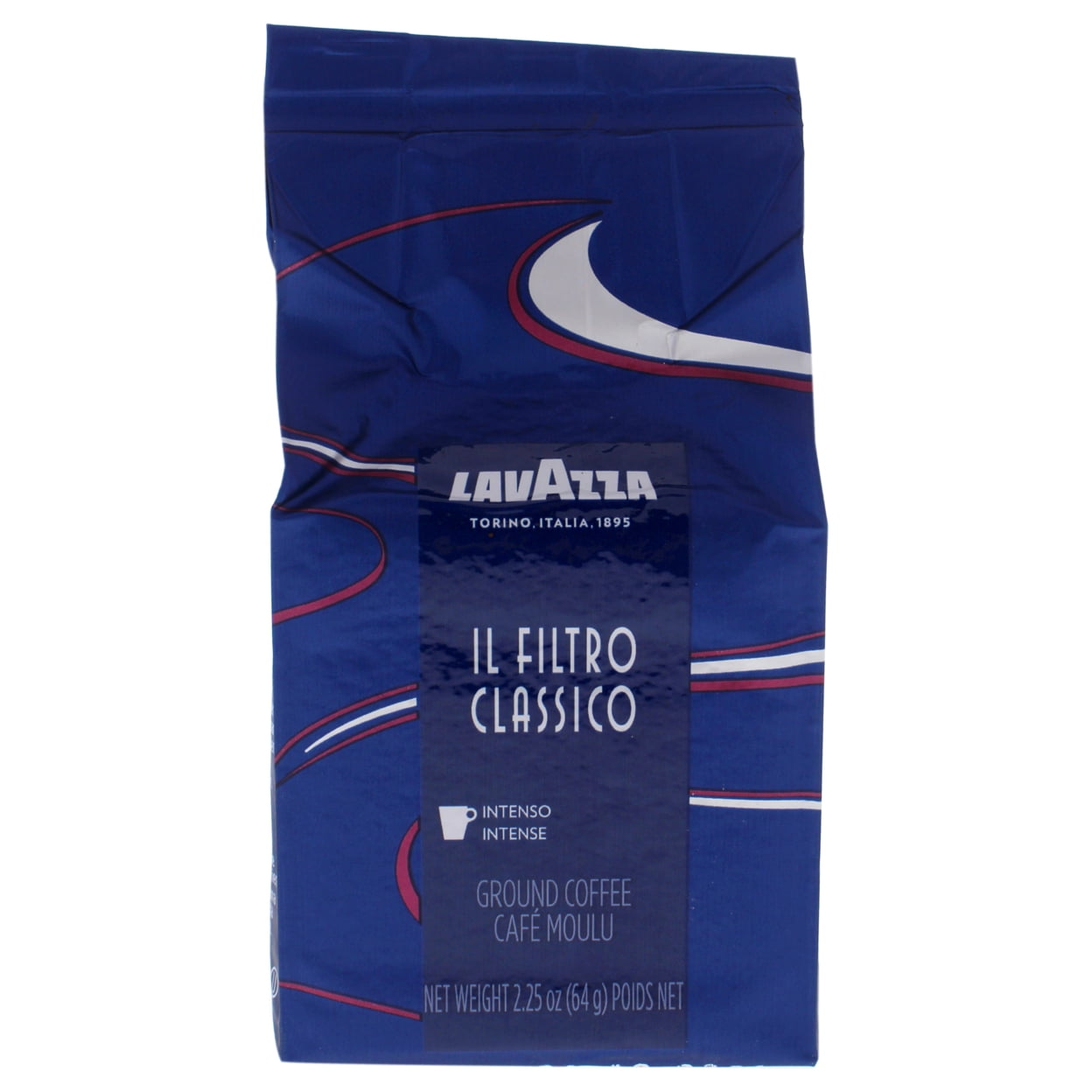 Lavazza Il Filtro Classico Italian Dark Roast Ground Coffee, 64g Brick ...