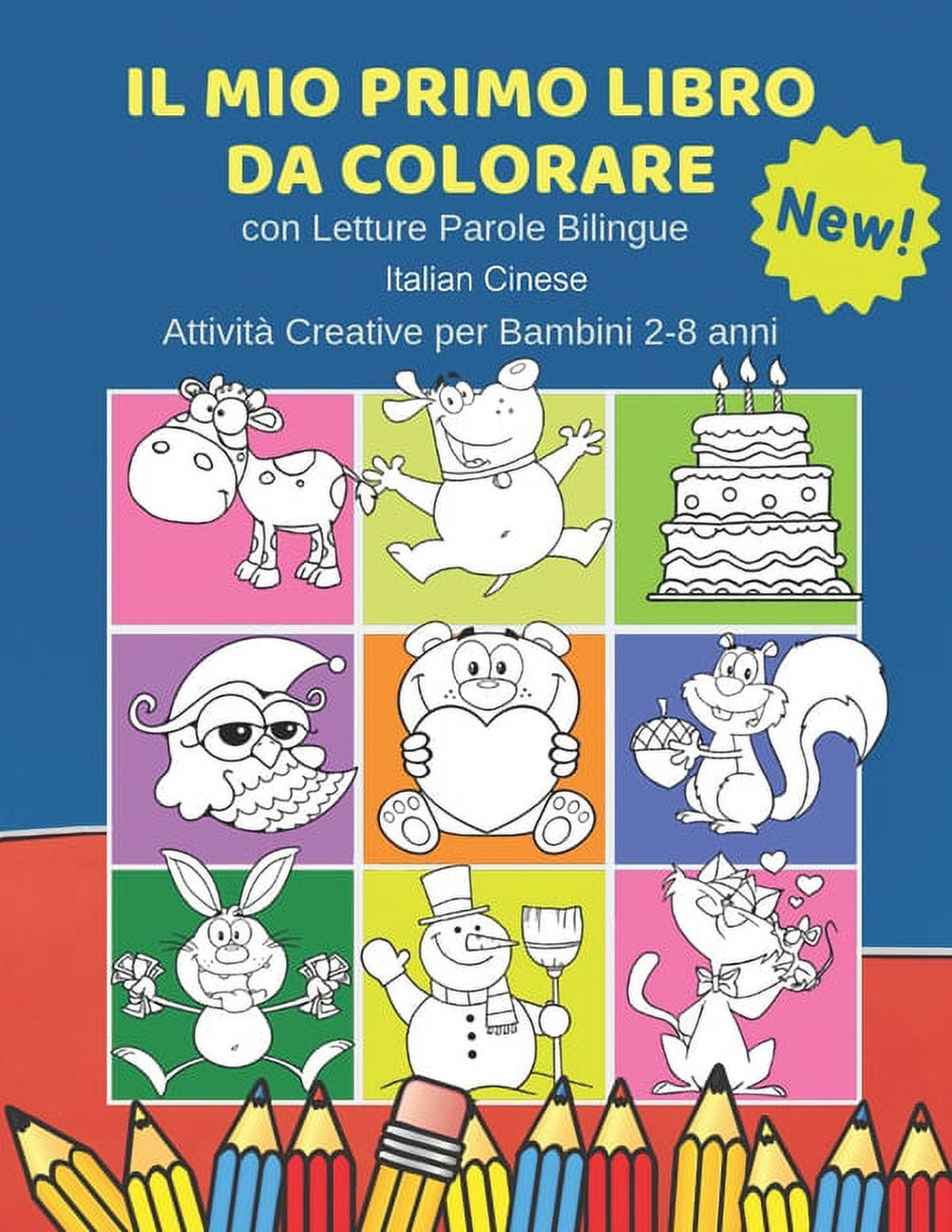 Il Mio Primo Libro da Colorare con Letture Parole Bilingue Italian ...