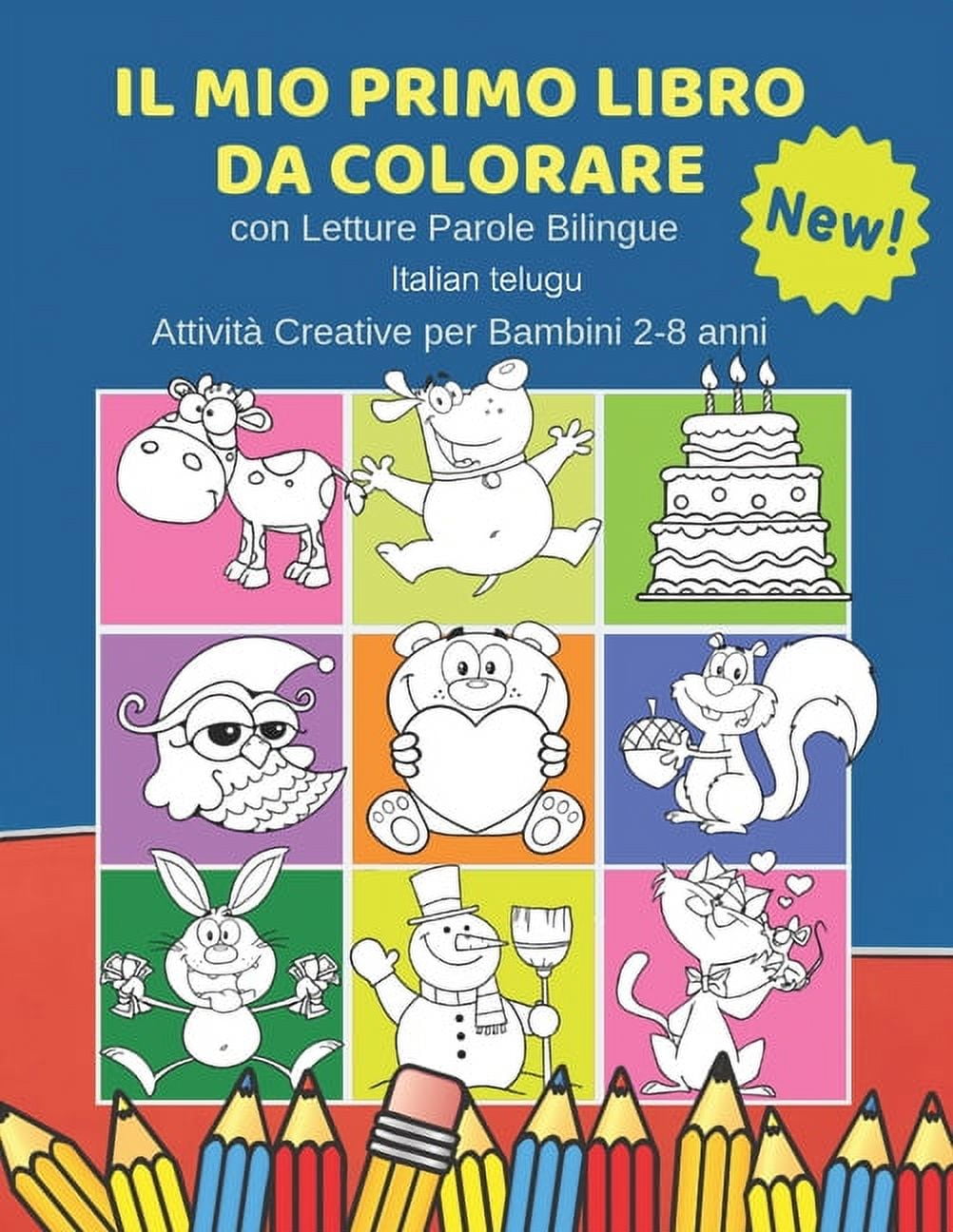 Il Mio Primo Libro da Colorare con Letture Parole Bilingue Italian ...