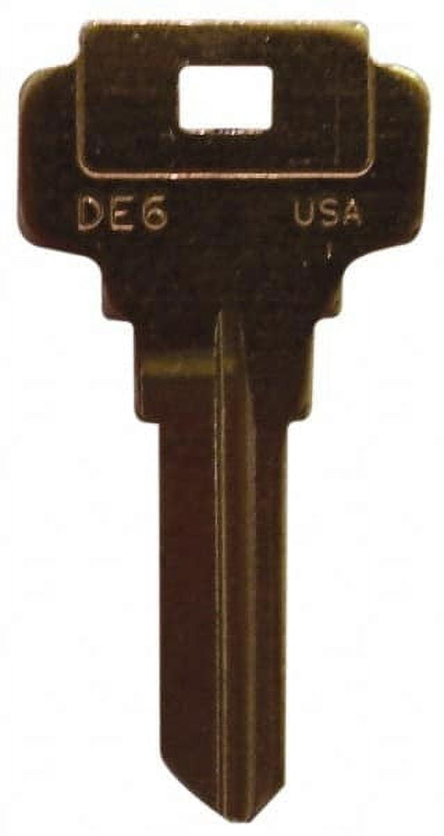 Ilco 5DE3-DE6-BR Brass Blank Dexter Key - Pack of 50 - Walmart.com