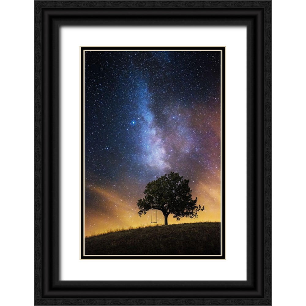 Ildza, Lukas 13x18 Black Ornate Wood Framed with Double Matting Museum ...