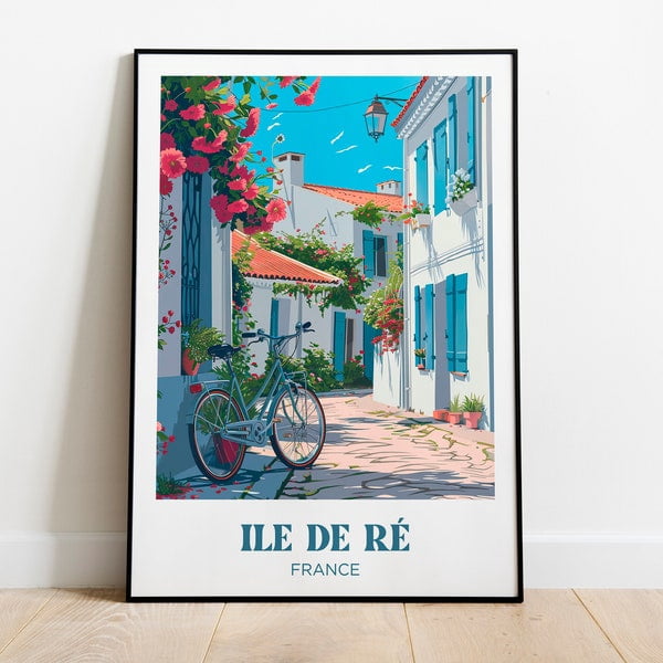 Ile De Rã© Travel Poster,Re Island Wall Art Print,Sail Boat ...