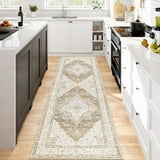 Ileading 2' x 6' Washable Boho Runner Rug, Vintage Persian Floral ...