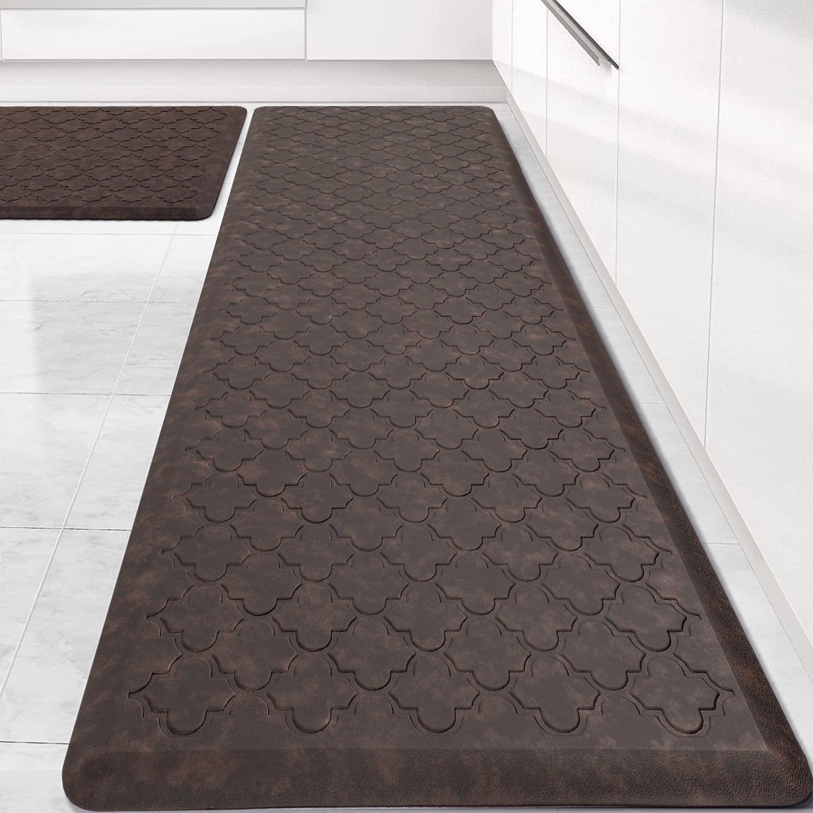 Ileading Anti Fatigue Kitchen Mat 2 Set, 20" x 30"+20"x 60", Thick 0.5 ...