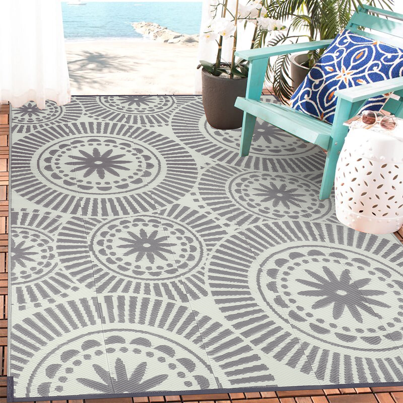 Ileading High Quality Plastic Straw Reversible Outdoor Rugs Waterproof ...