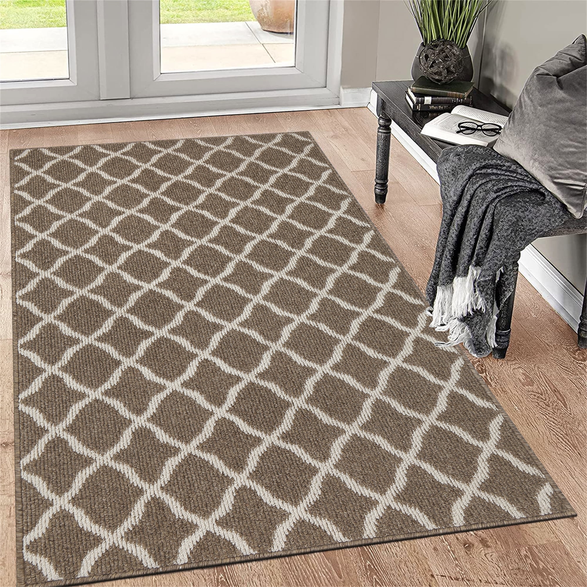 Ileading Indoor Mat Non Slip Low-Profile Entrance Rug Front Inside ...