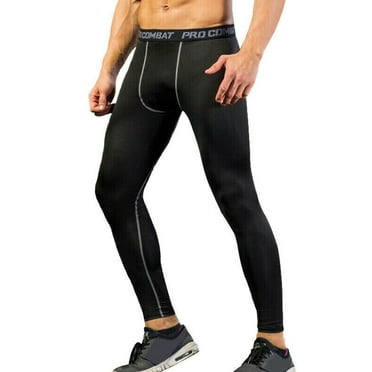 LANBAOSI 2 Pack Men's Compression Pants Workout Athletic Gym Leggings ...