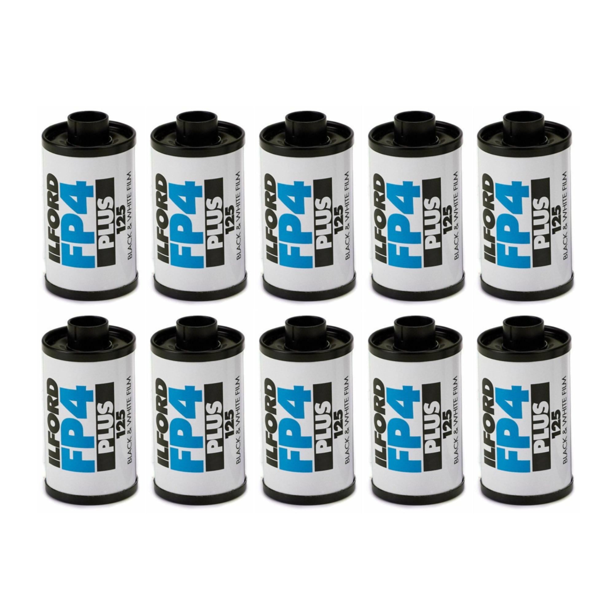 Ilford FP4 Plus 35mm Black and White Medium Speed All-Purpose Film with 36 Exposures Bundle (10 ...