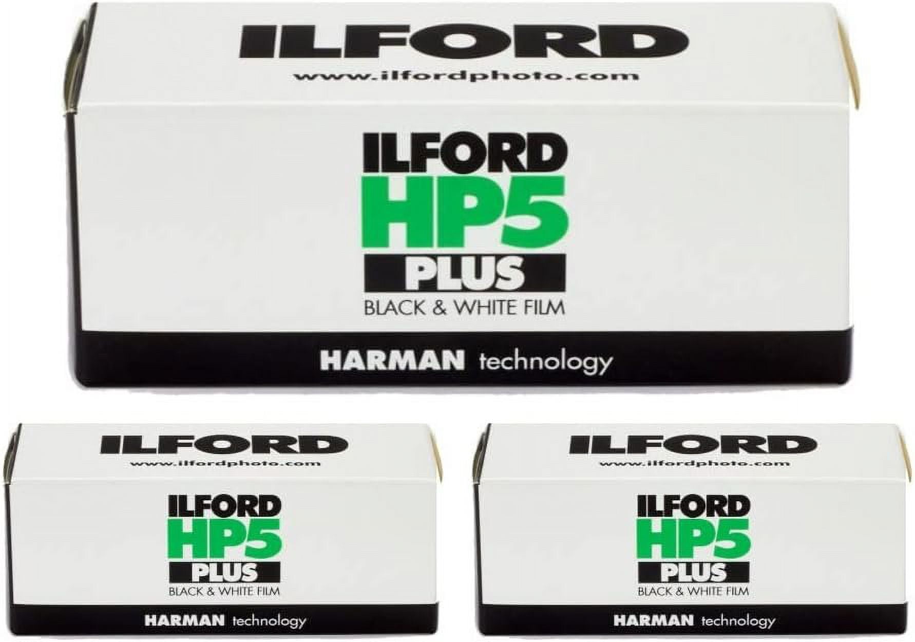 Ilford HP5 Plus Black and White Negative Film ISO 400 120 Roll Film 3-Pack - Walmart.com