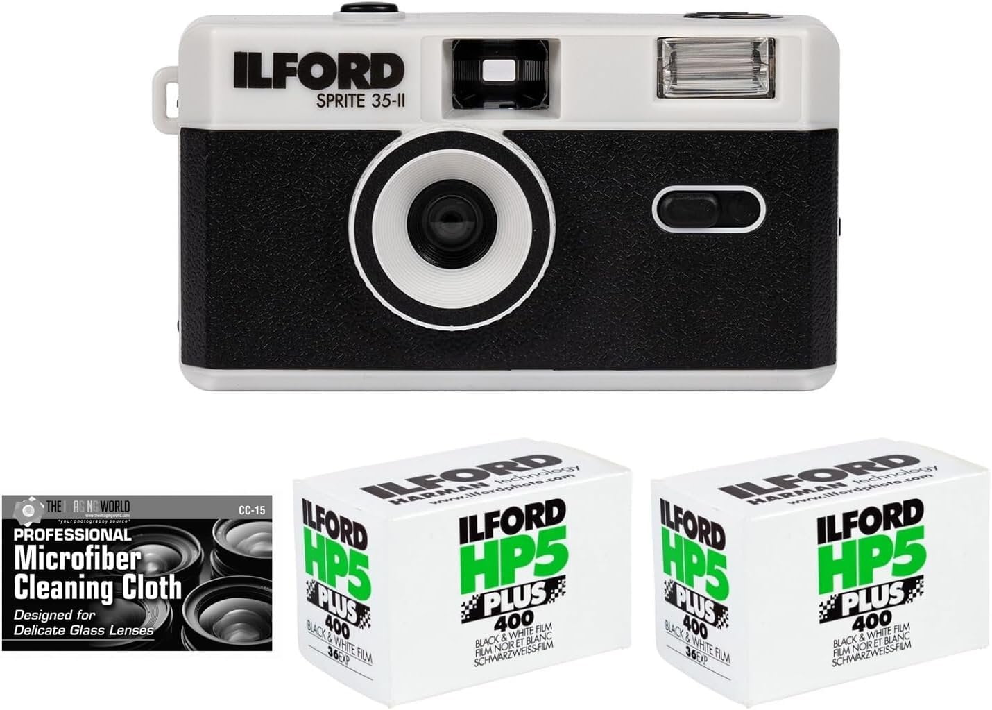 Ilford Sprite 35-II Reusable/Reloadable 35mm Analog Film Camera Black ...