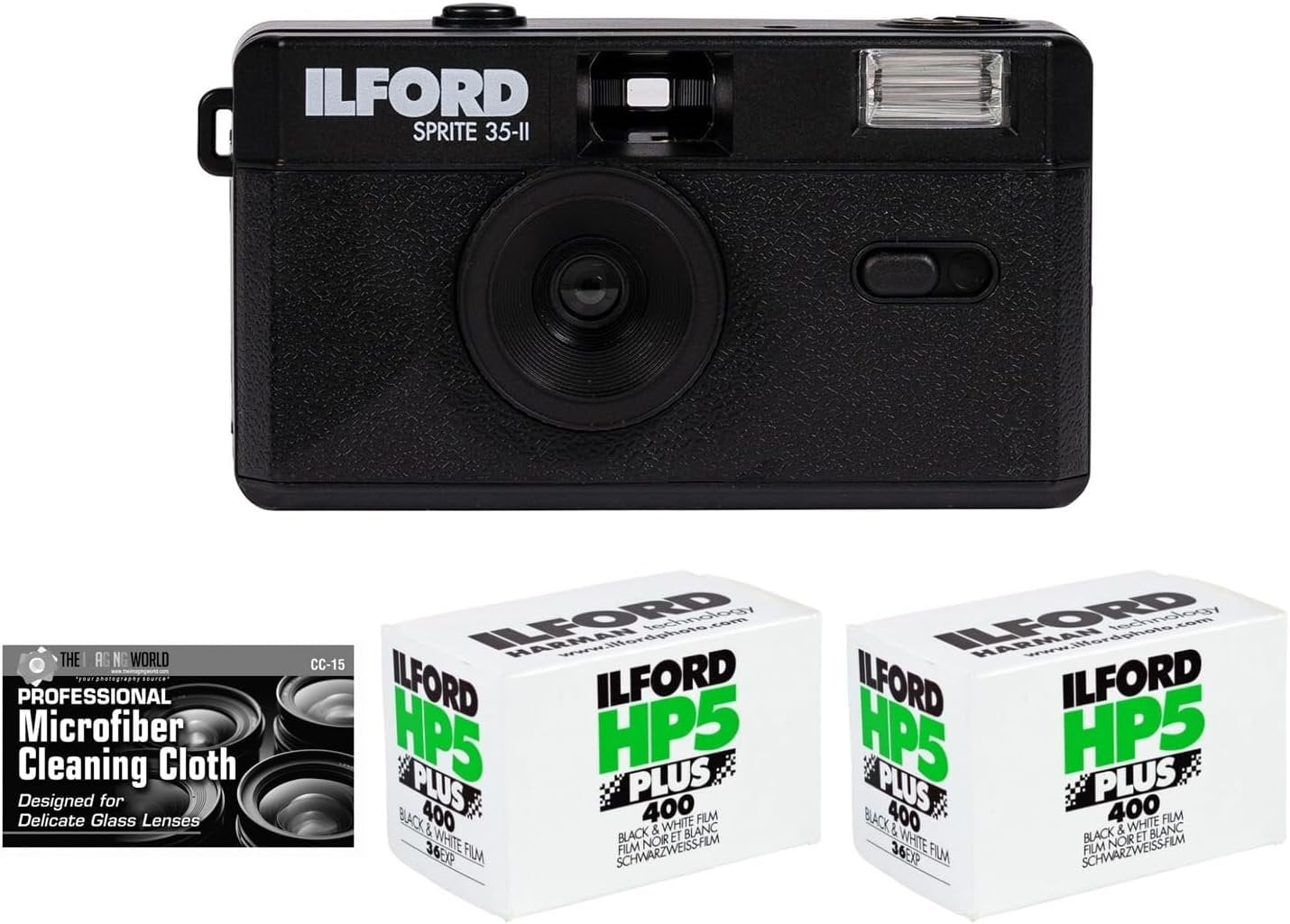 Ilford Sprite 35-II Reusable/Reloadable 35mm Analog Film Camera Black ...