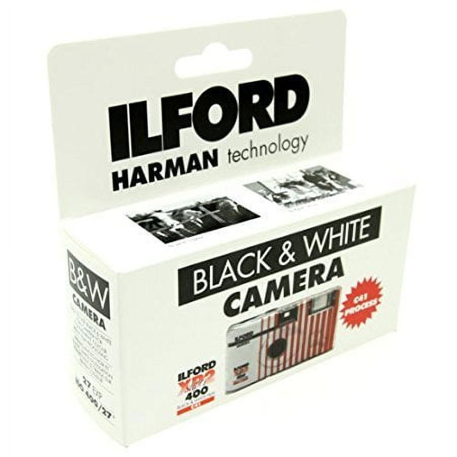 Ilford XP2 Super Single Use Camera with Flash 27 Exposures Black and ...