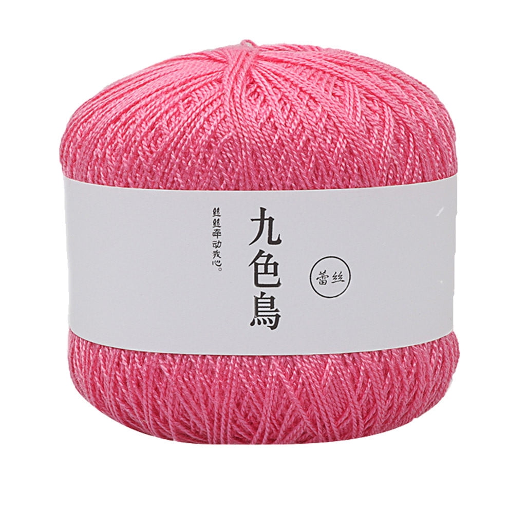 Iliya Fine Lace Crochet Yarn - 60g Wool Thread for DIY Woven Projects, Size 1.0-2.0mm Hook, Soft ...