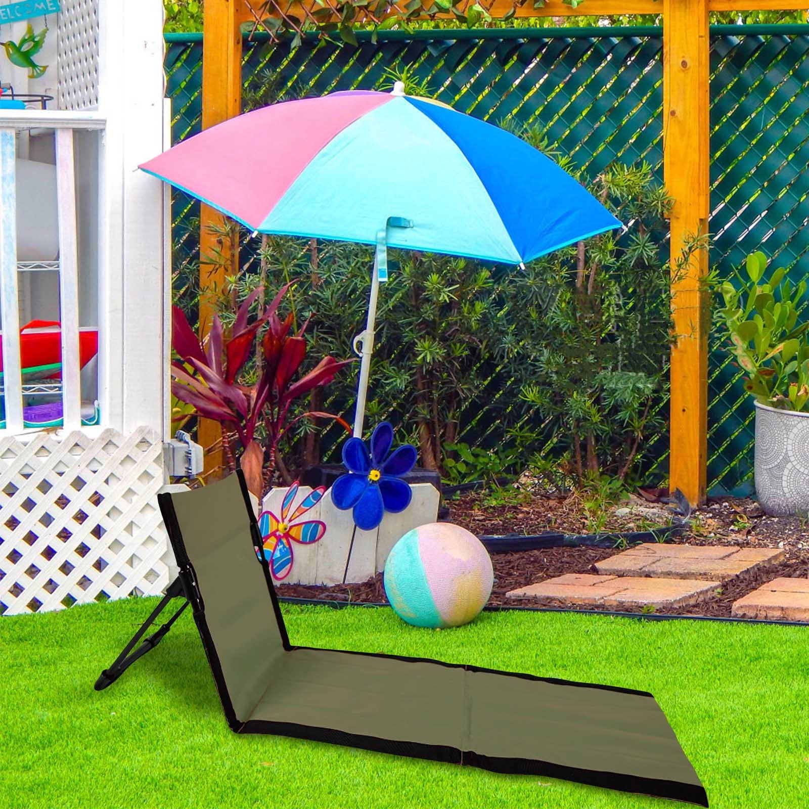 Iliya Foldable Beach Mat, Adjustable Backrest Lounger, Lightweight ...