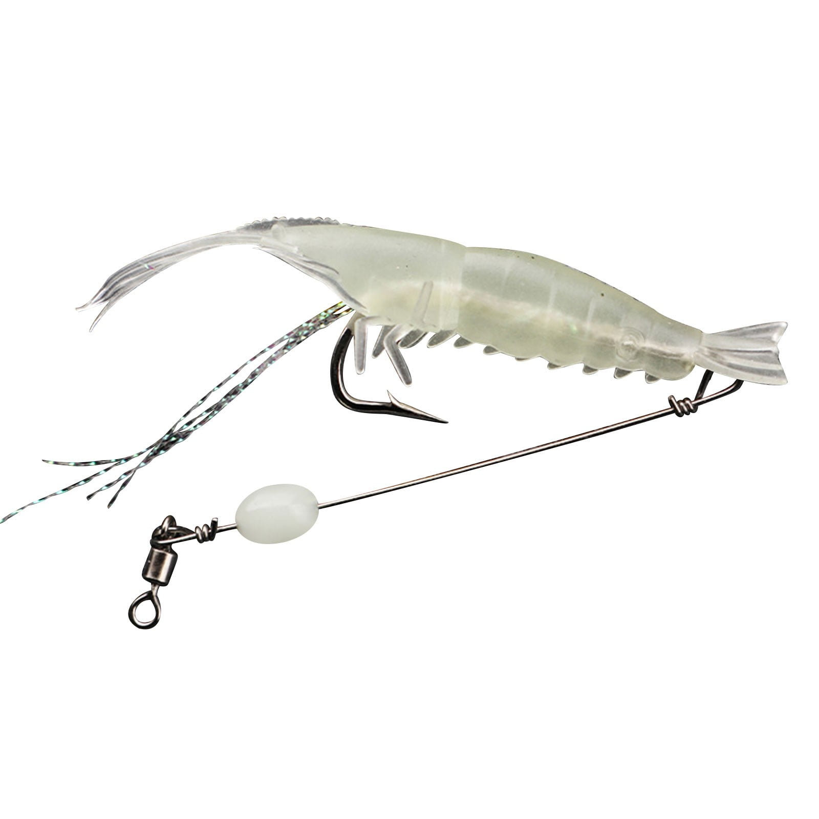 Iliya Glow-in-the-Dark Shrimp Fishing Lure - Lifelike Soft Bait with ...