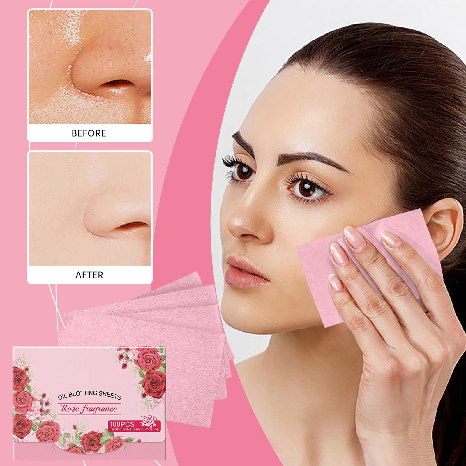 Iliya Heartbeatss Rose Oil Absorbing Paper Absorbs Excess Oil On The ...