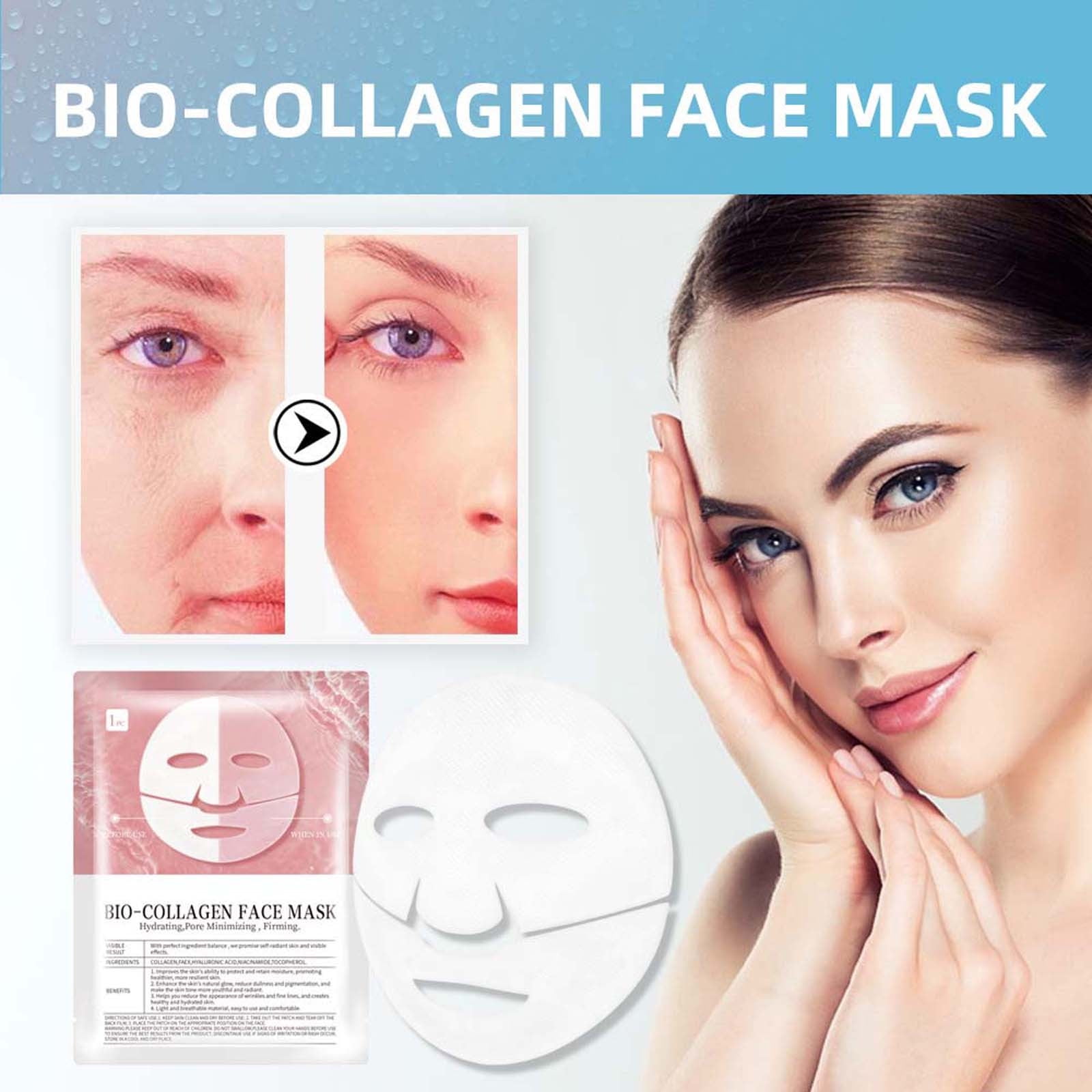 Iliya Korean Face Mask 1Pc Face Mask Firm Hydrating Mask Facial Wrinkle ...