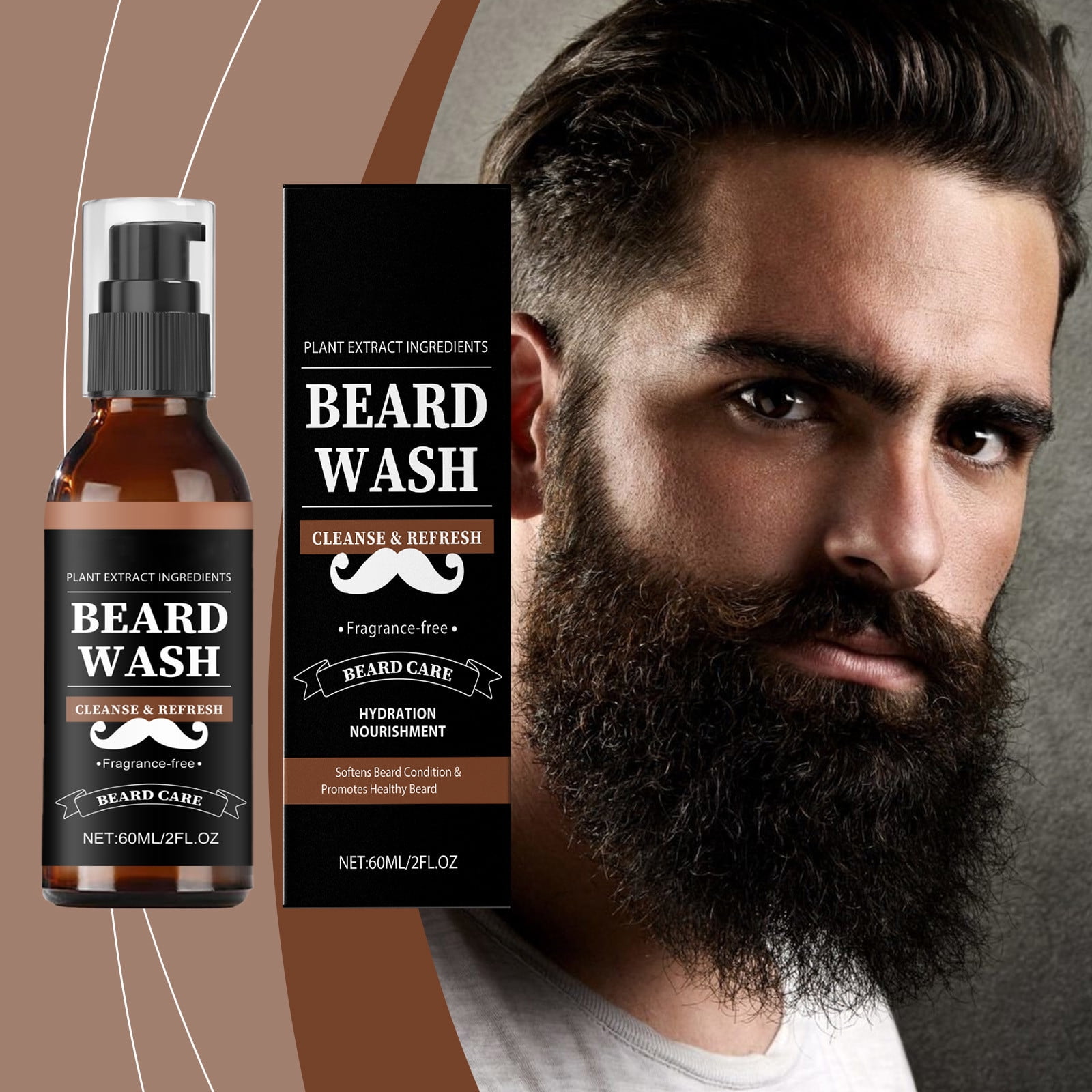Iliya Men'S Beard Care Cleanser Gentle Nourishing Soft Cleansing and ...