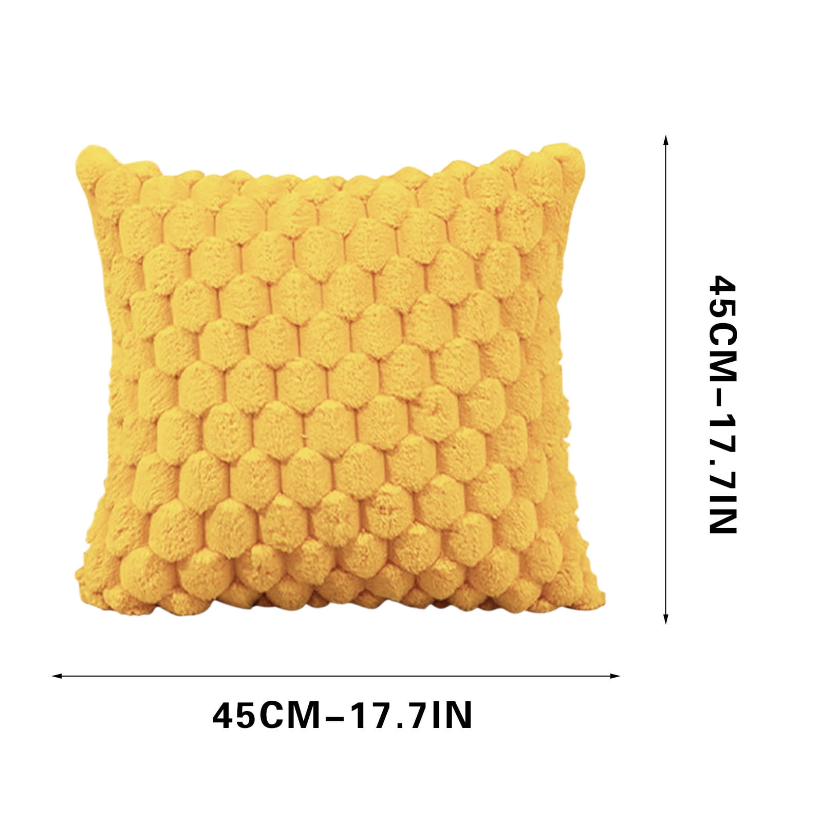 Iliya Snowflake Velvet Lumbar Pillow - 45x45cm Quilted Cushion for Sofa ...