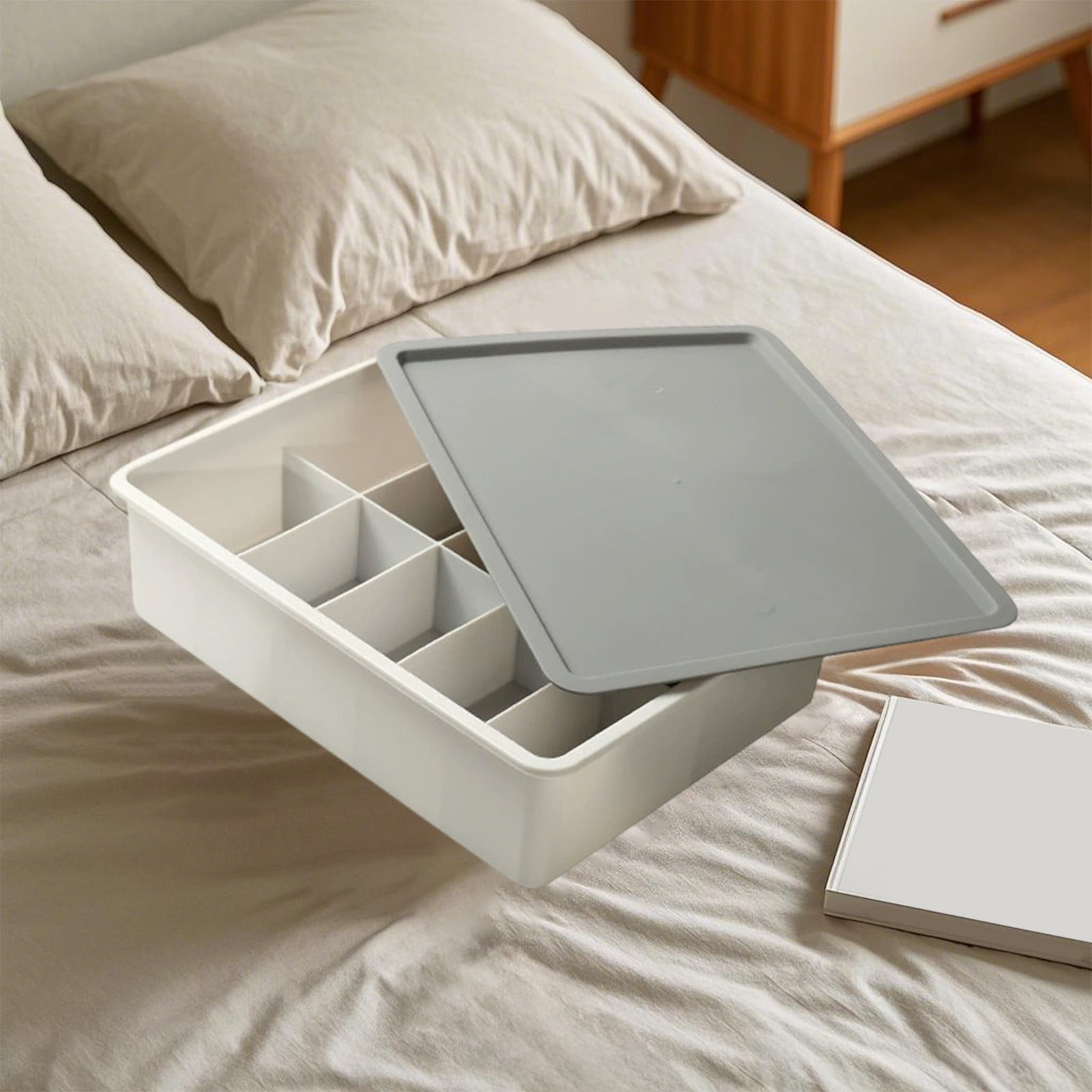 Iliya White & Blue Plastic Desktop Organizer | Multi-Compartment ...