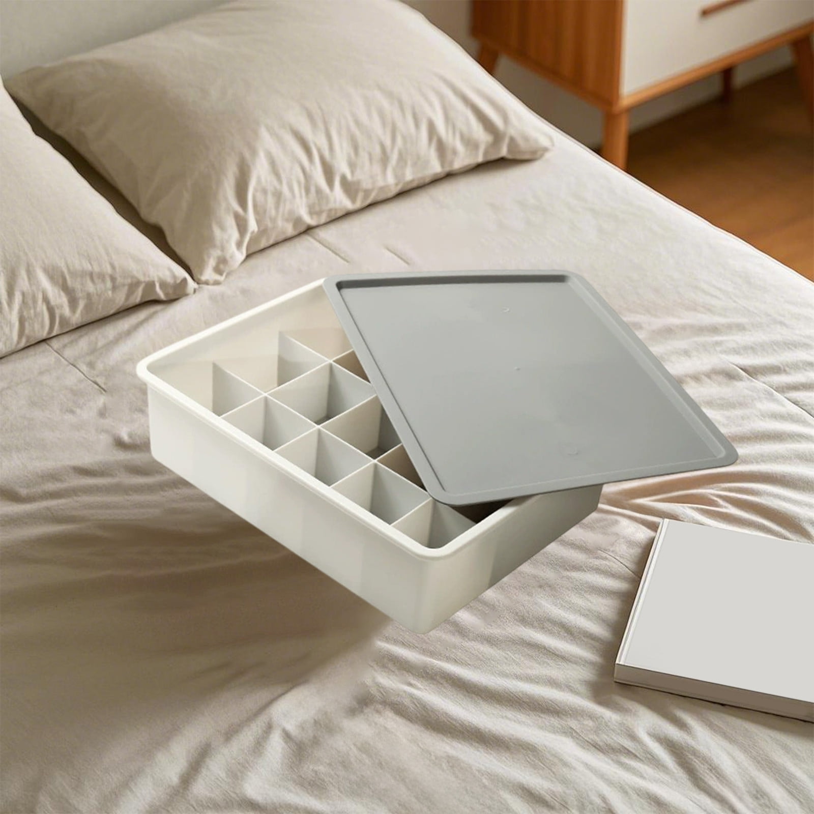Iliya White & Blue Plastic Desktop Organizer | Multi-Compartment ...