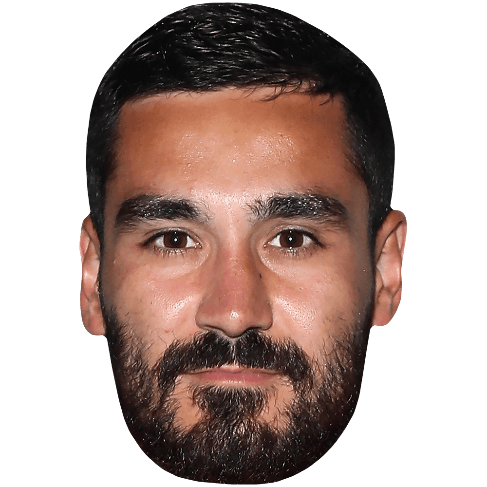 Ilkay Gundogan (Smile) Celebrity Mask, Flat Card Face, Fancy Dress Mask ...