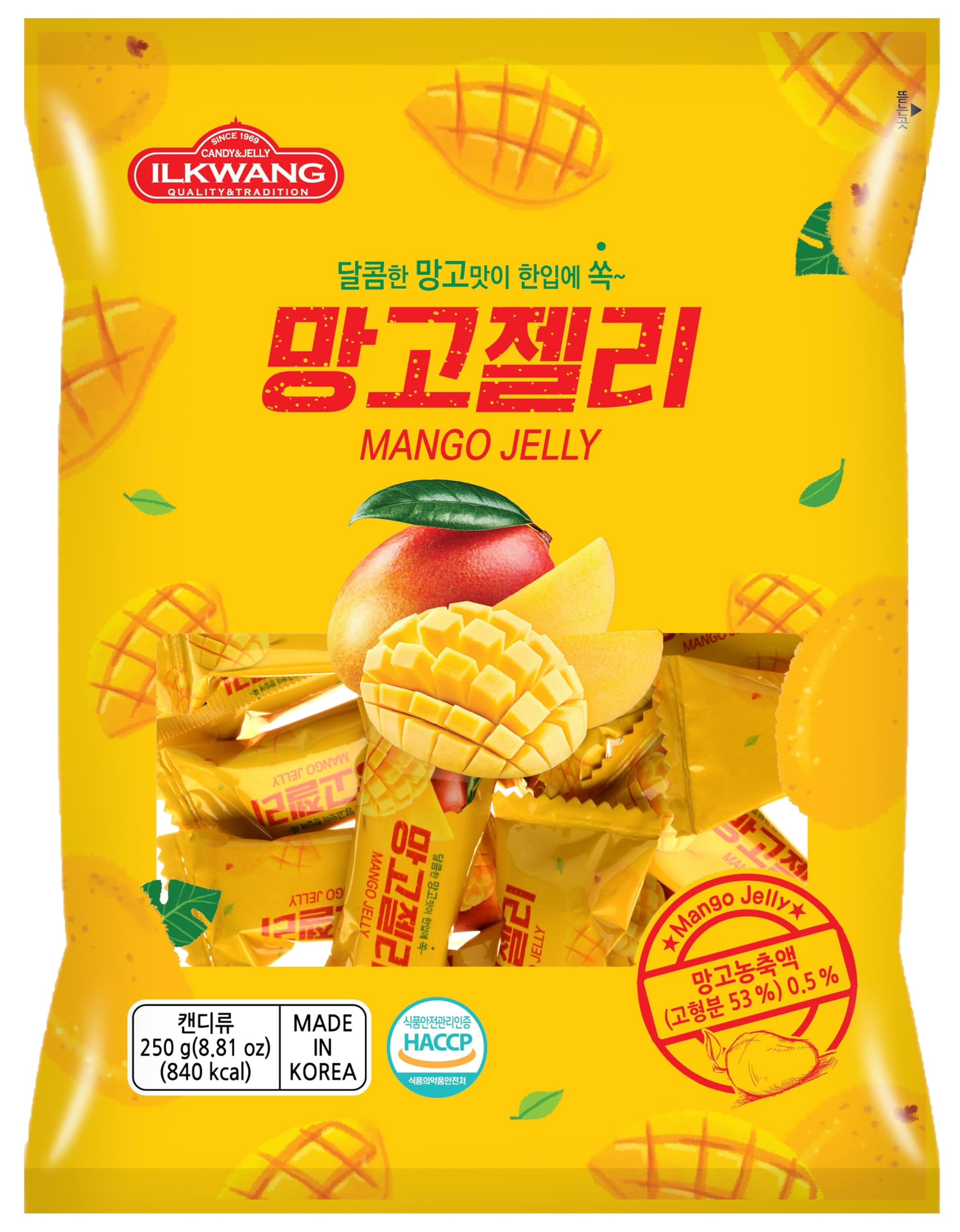 Ilkwang Mango Jelly | KEF16 250g | Korean Snack, Traditional Korean ...