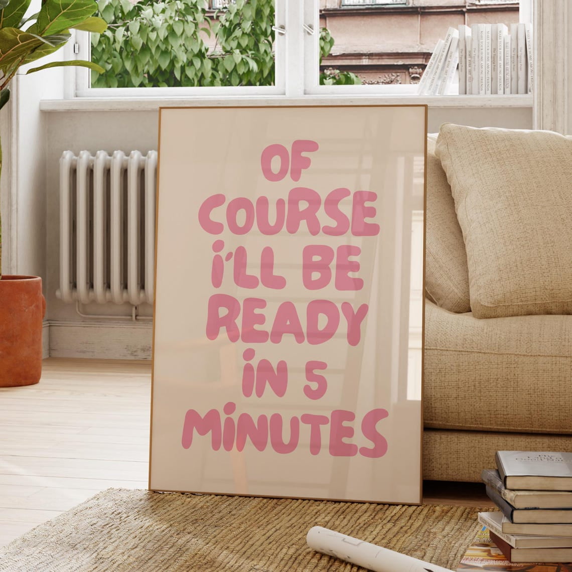 Ill Be Ready In Minutes Poster Bathroom Art Laundry Room Decor Girly ...