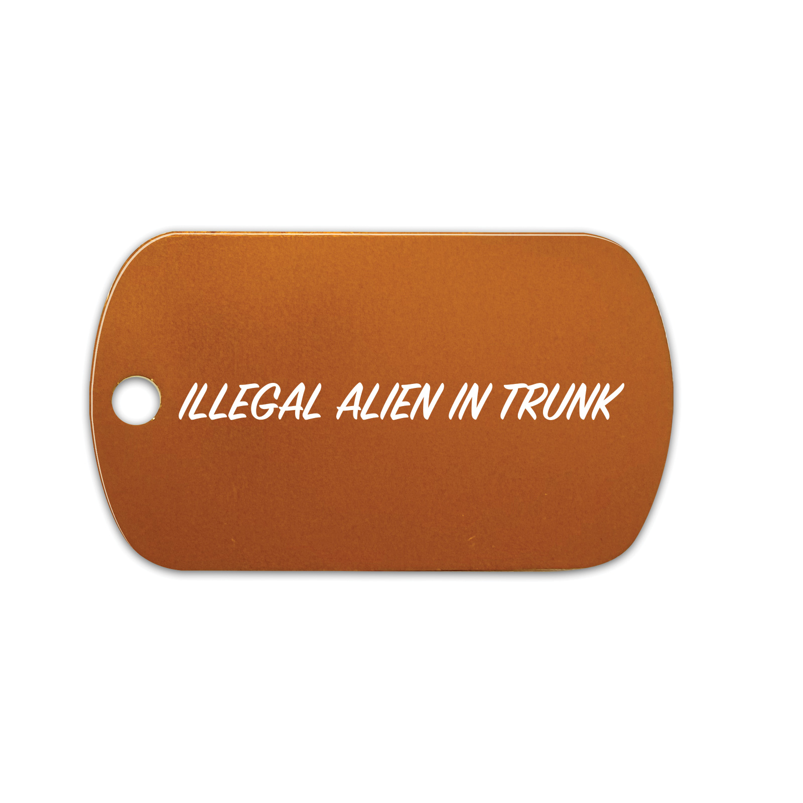 Illegal Alien In Trunk GI Dog Tag Aluminum Keychain border patrol ...